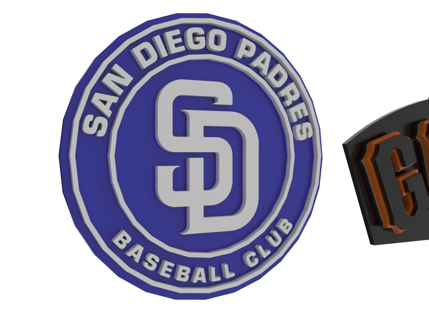 Mlb San Diego Padres Keychan Logo Printable - 3D Print Model by danyelon