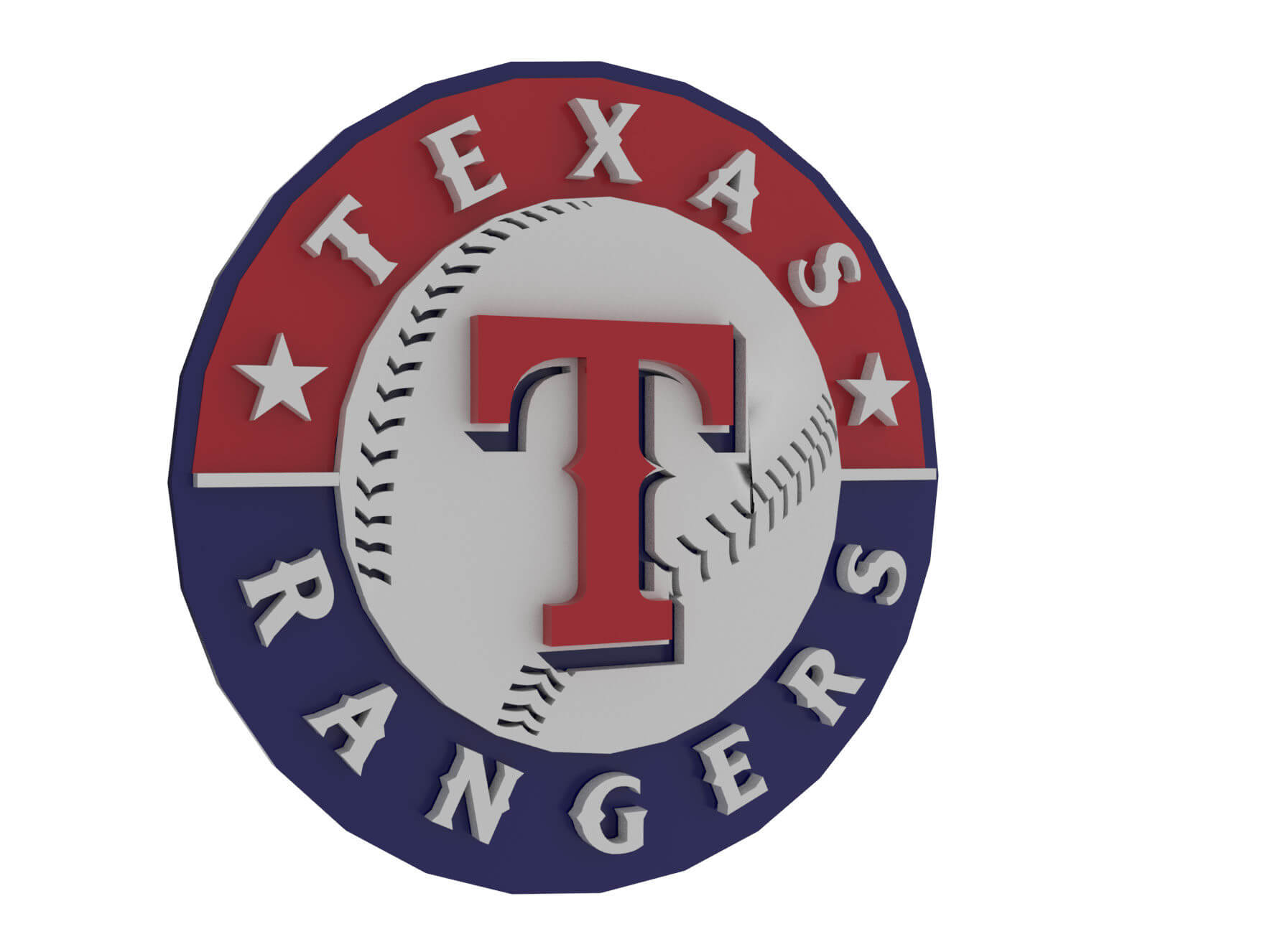 Mlb Texas Rangers Logo Printable - 3D Model by danyelon