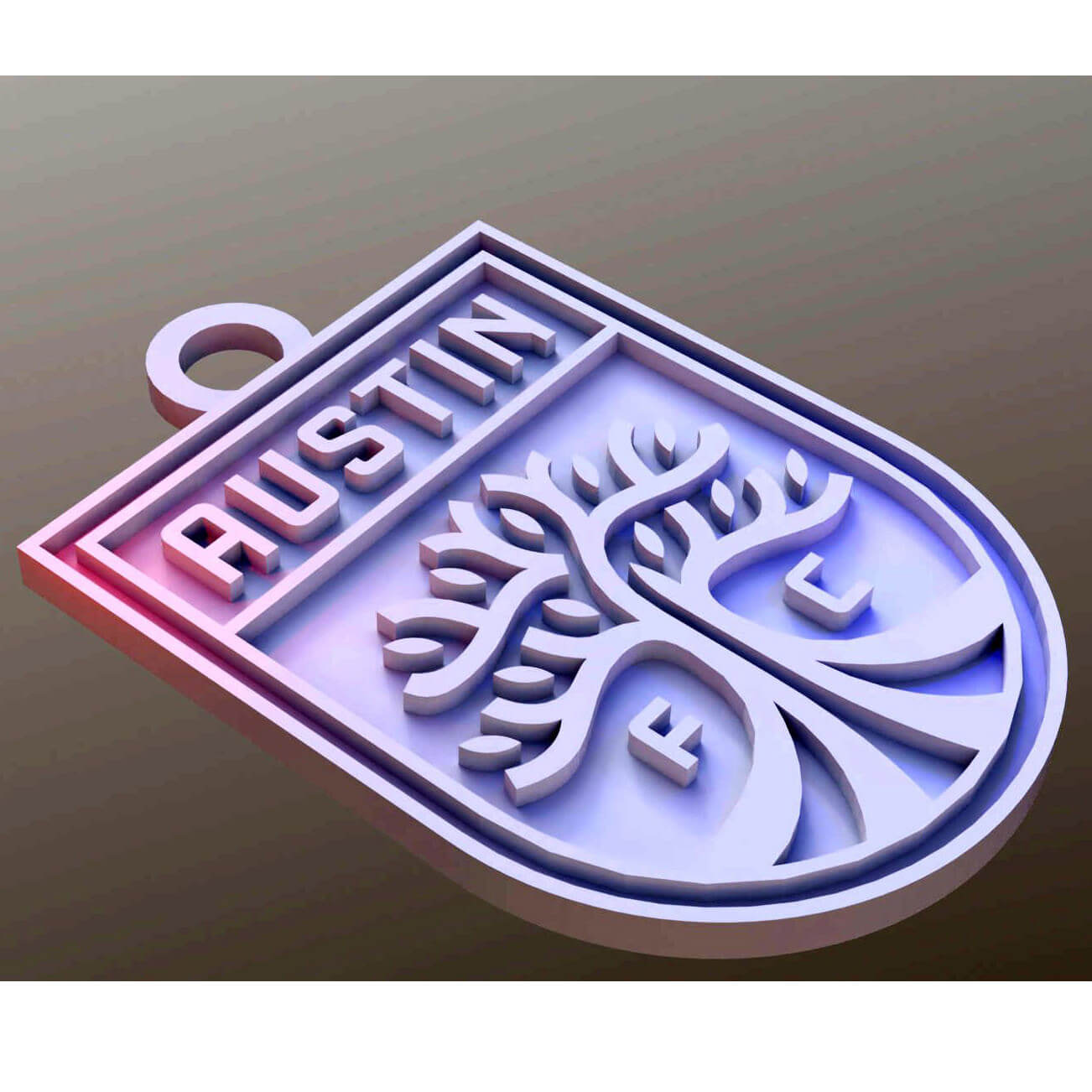 Mls Austin FC Logo Keychan Printable and Renderable - 3D Print Model by ...