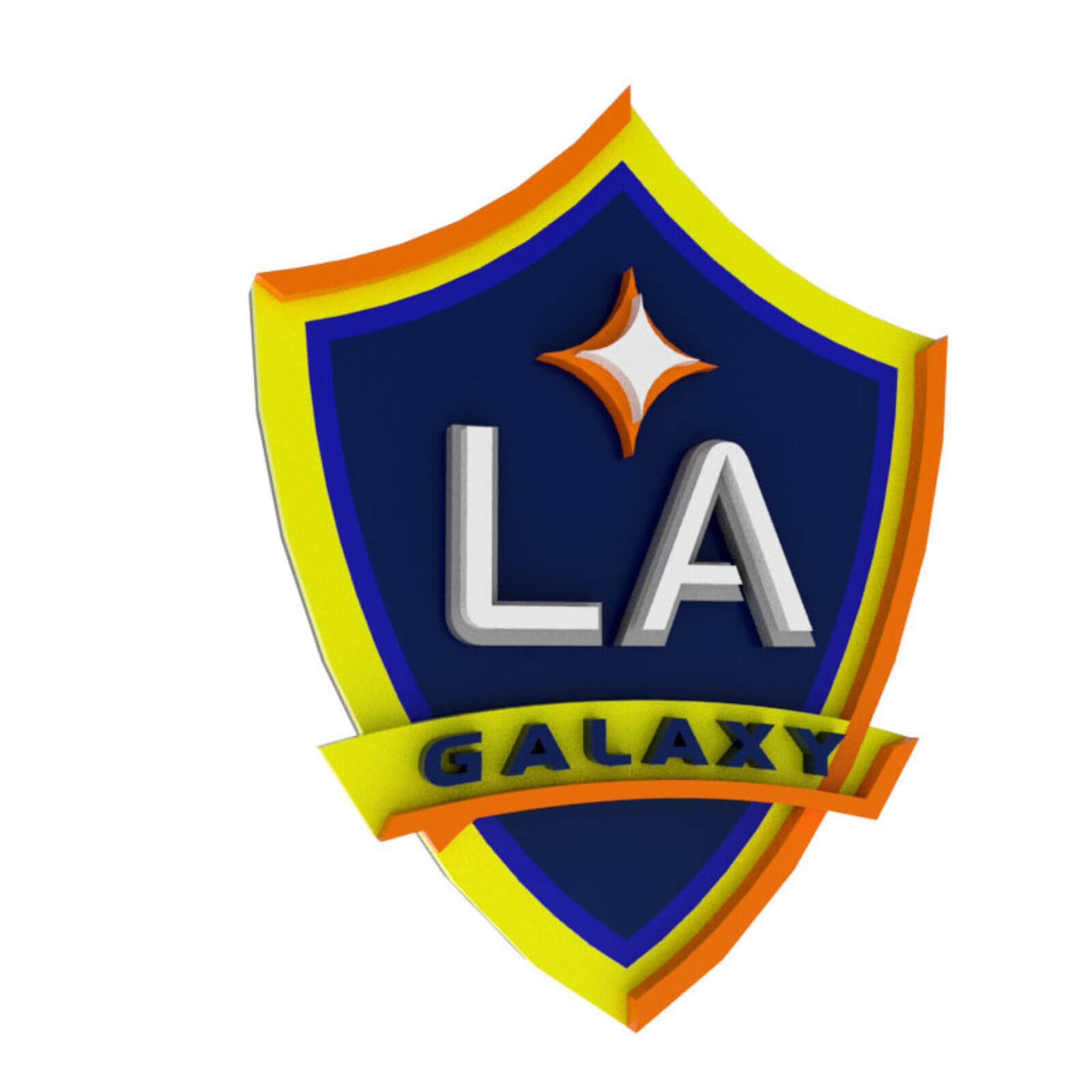 Mls La Galaxy Logo Keychan Printable - 3D Print Model by danyelon