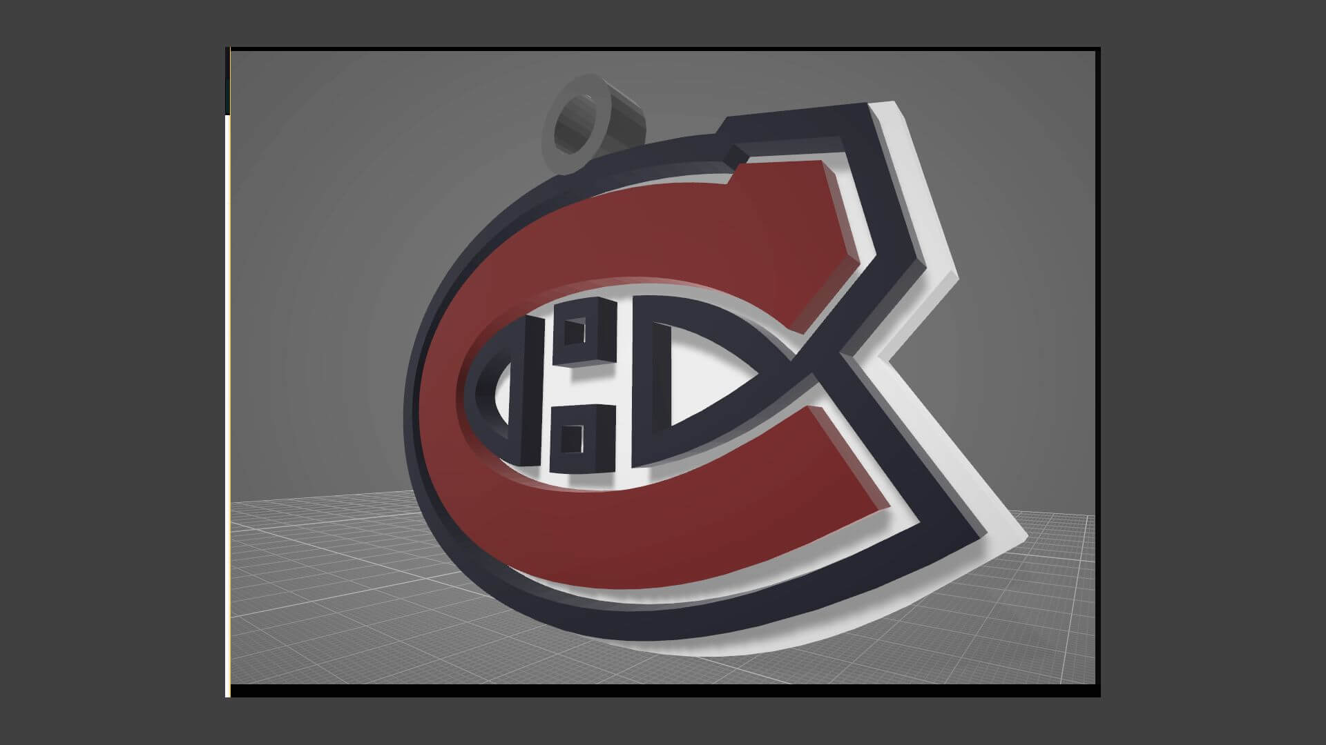 Montreal Canadiens Logo Shield Printable and Renderable Keyc - 3D Model ...