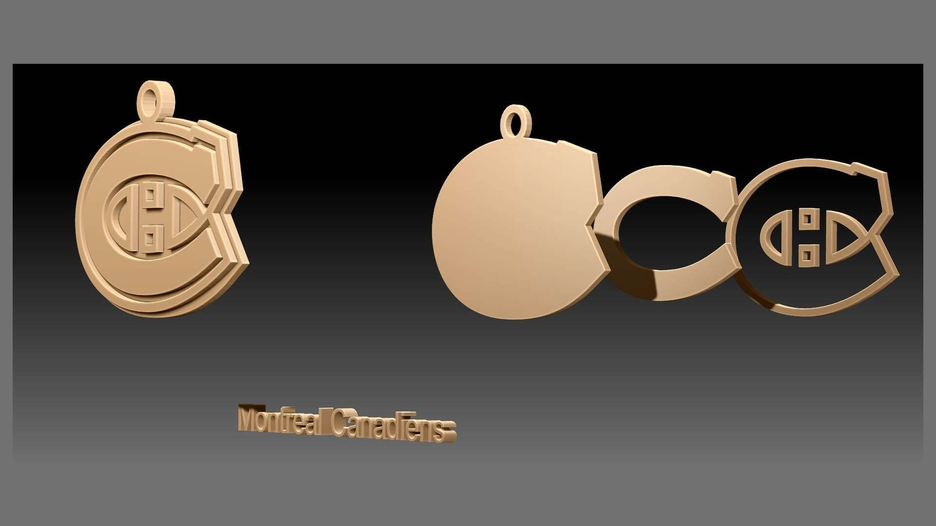 Montreal Canadiens Logo Shield Printable and Renderable Keyc - 3D Model ...