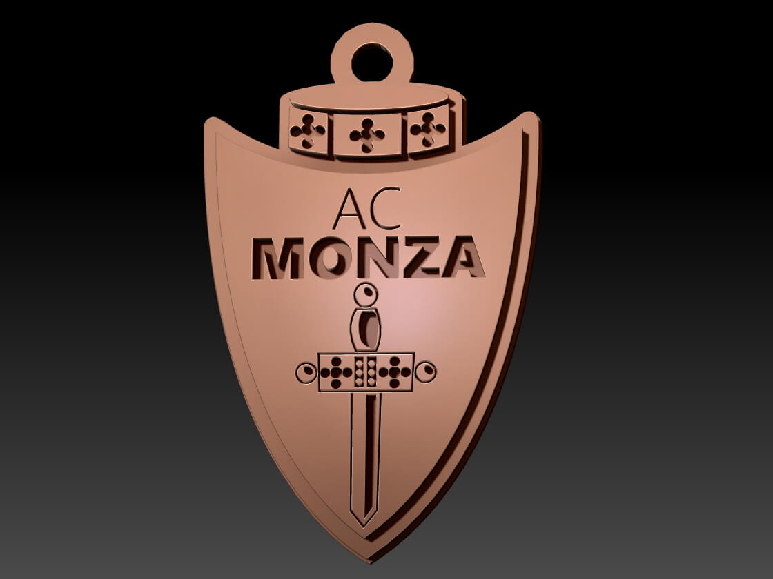 Monza Keychan Logo Printable and Renderable - 3D Print Model by danyelon
