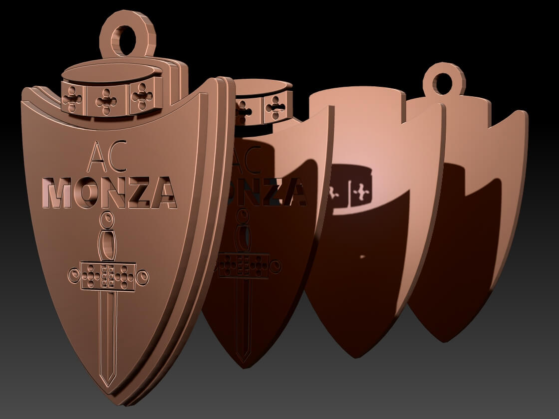 Monza Keychan Logo Printable and Renderable - 3D Print Model by danyelon