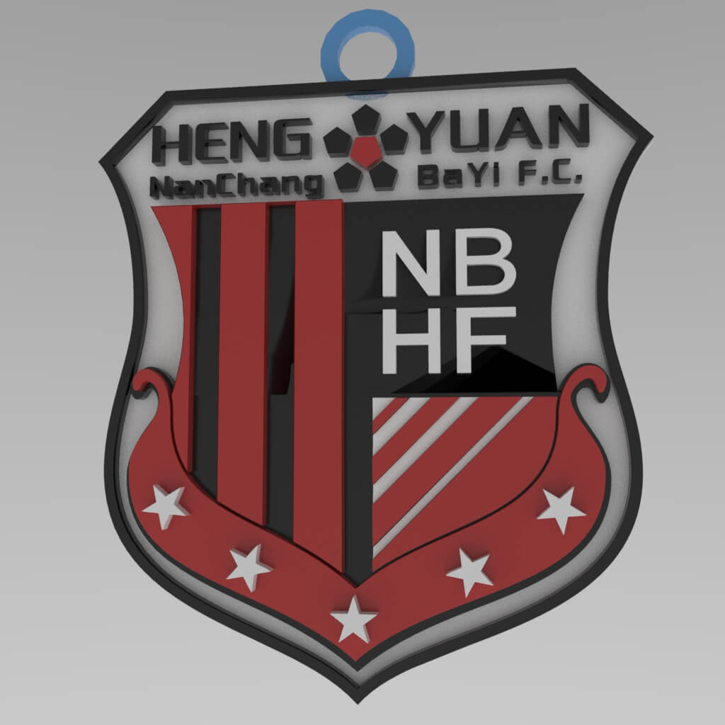 Nanchang Hengyuan F.c Logo Team Printable and PBR - 3D Print Model by ...