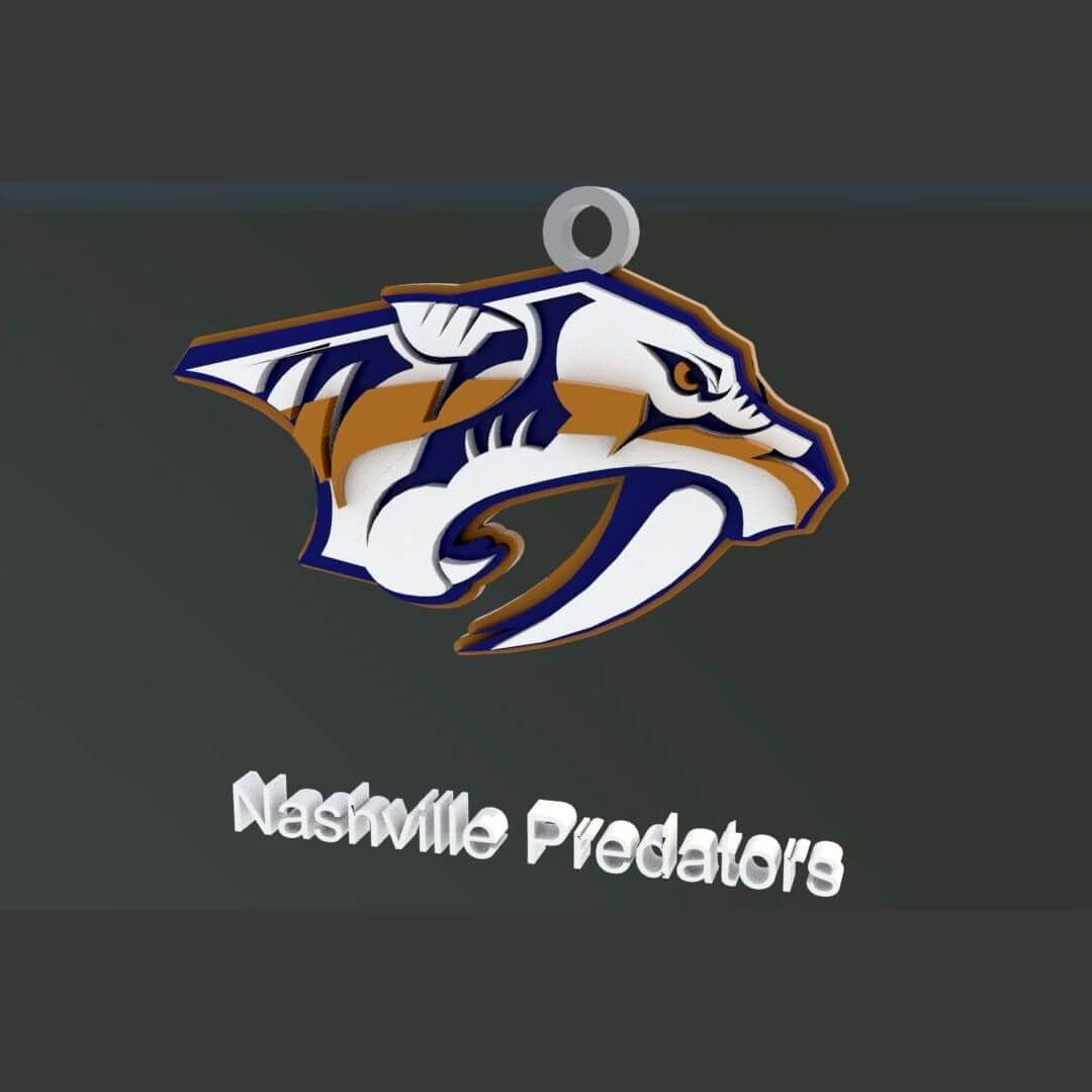 Nashville Predators Logo Shield Printable and Renderable Key - 3D Model ...