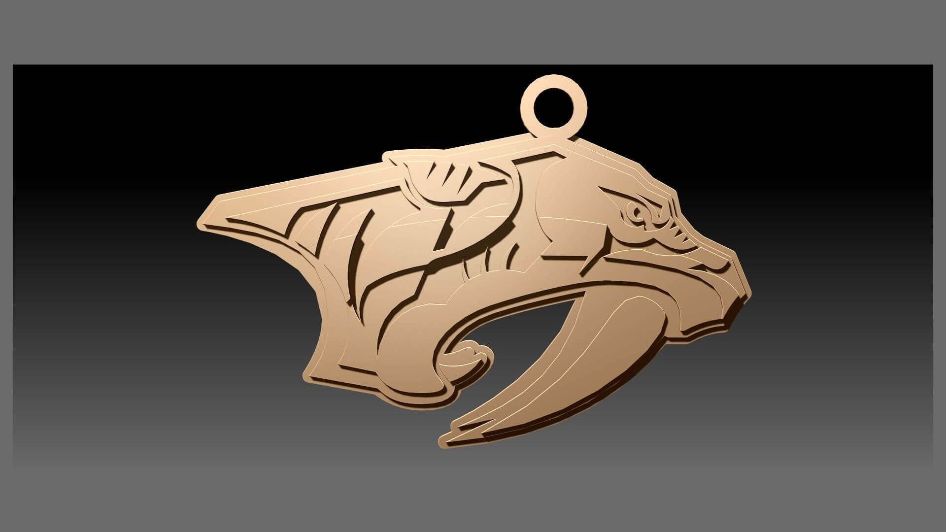 Nashville Predators Logo Shield Printable and Renderable Key - 3D Model ...