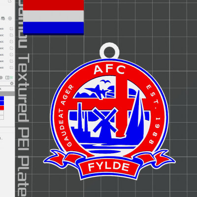 National League AFC Fylde Keychain Badge Color - 3D Model by danyelon