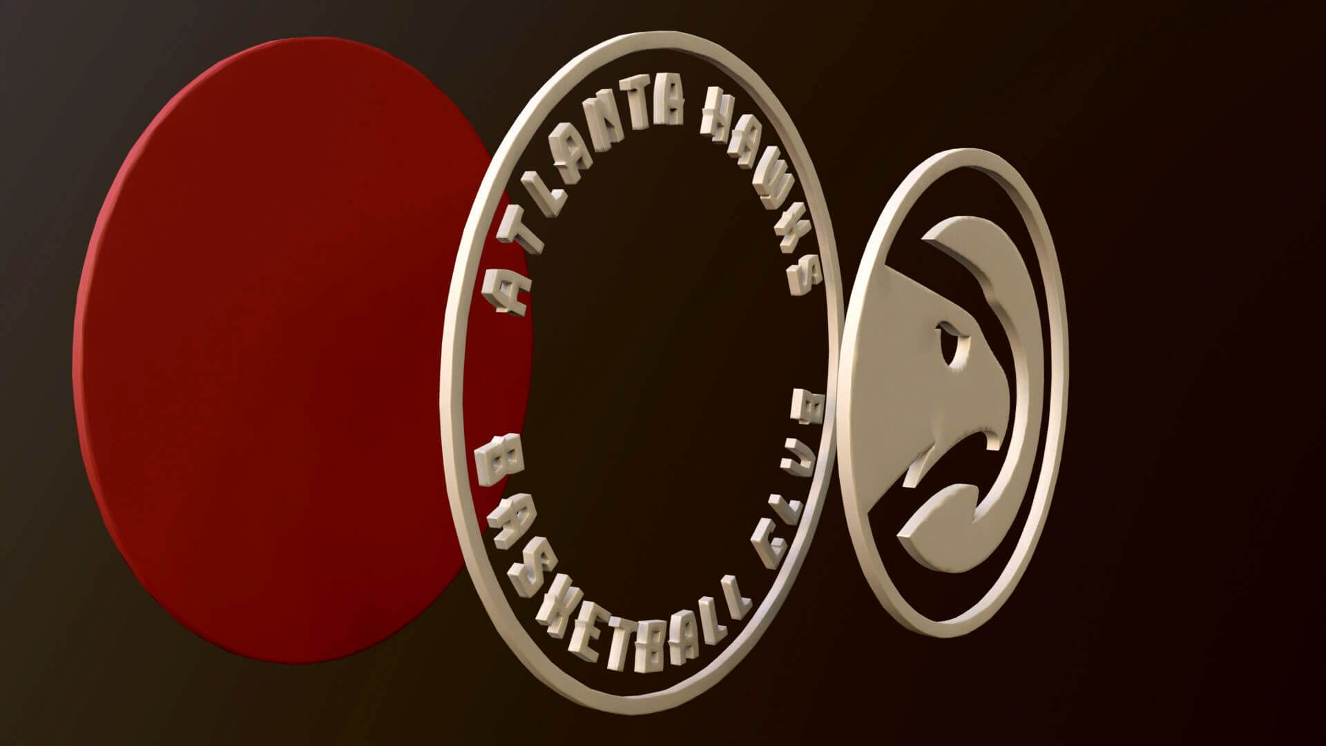 NBA Atlanta Hawks Team Logo Printable and Renderable - 3D Print Model ...