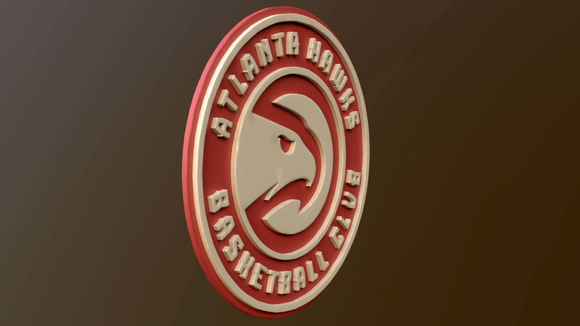 NBA Atlanta Hawks Team Logo Printable and Renderable - 3D Print Model ...