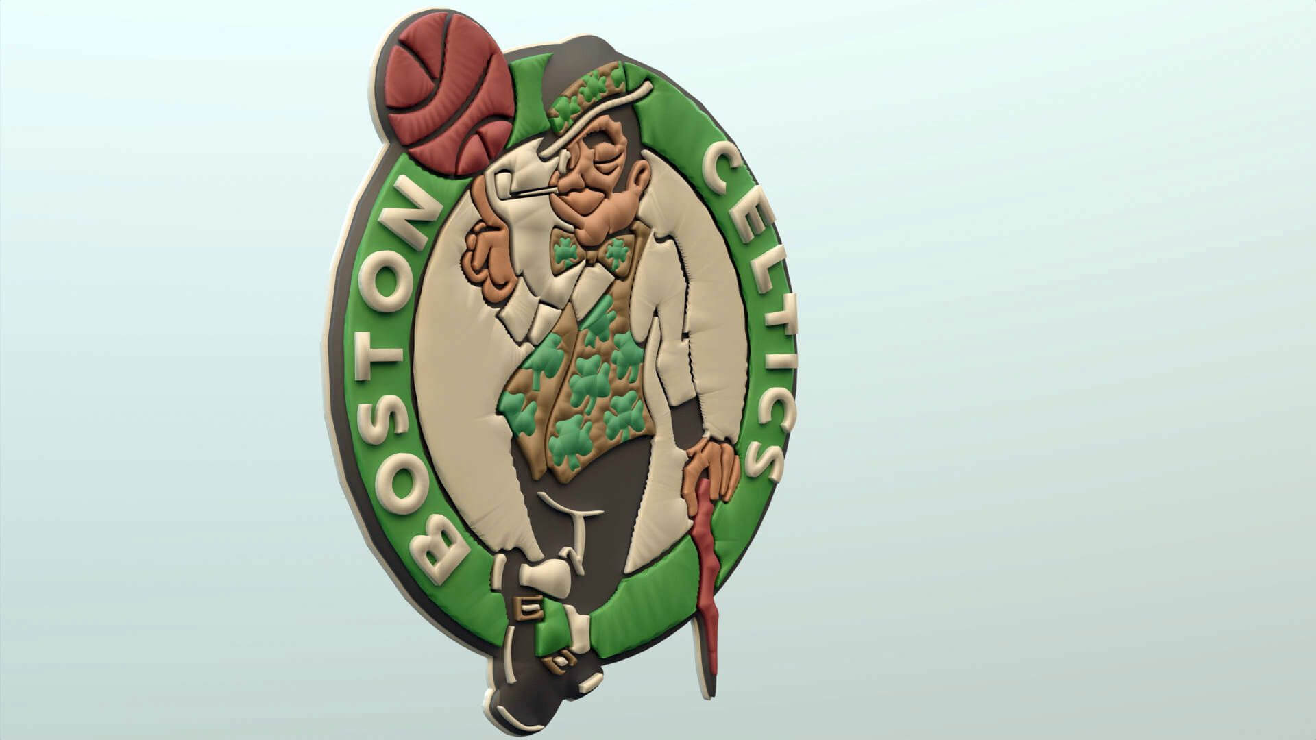 NBA Boston Celtics Team Logo Printable and Renderable - 3D Model by ...