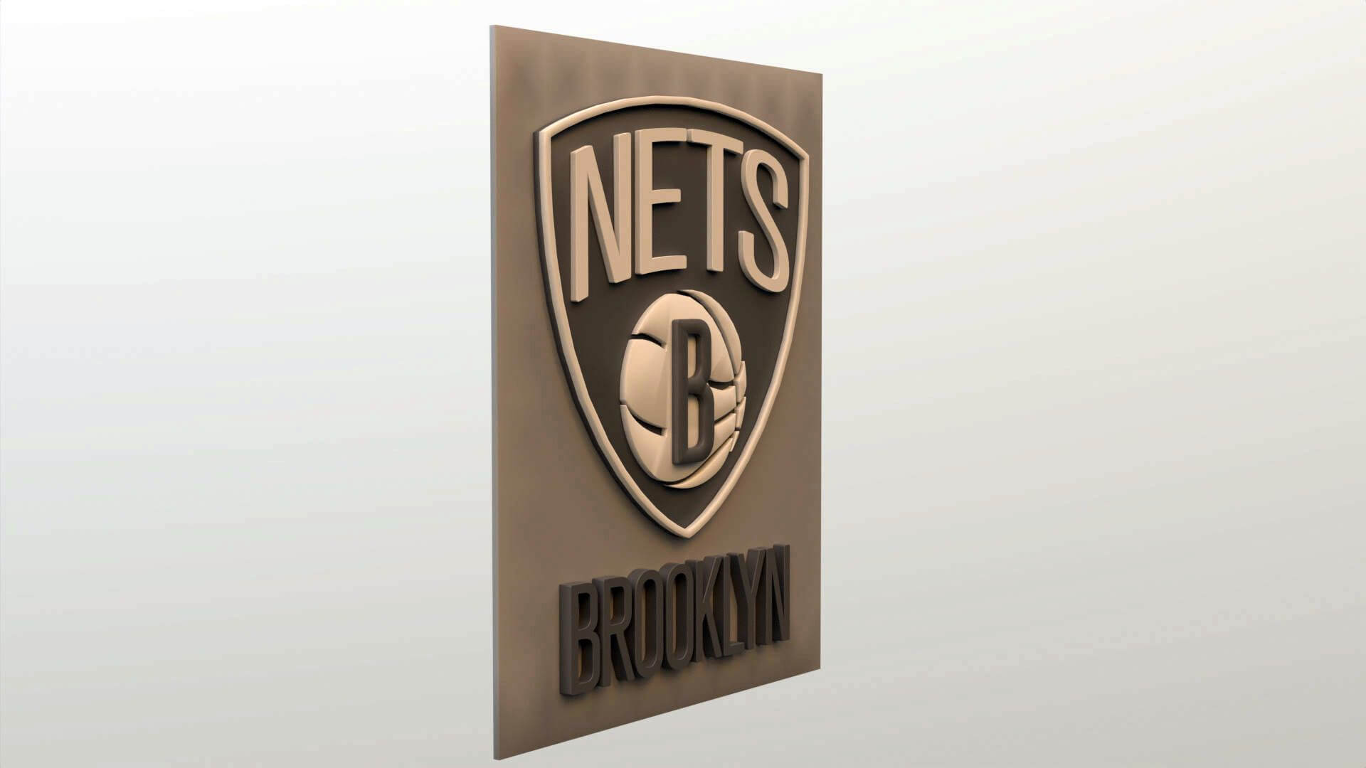 NBA Brooklyn Nets Team Logo Printable and Renderable - 3D Print Model ...