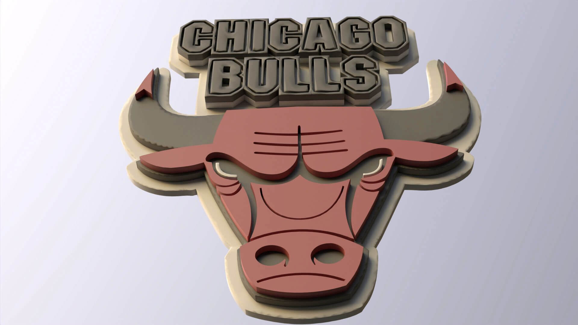 NBA Chicago Bulls Team Logo Printable and Renderable - 3D Print Model ...