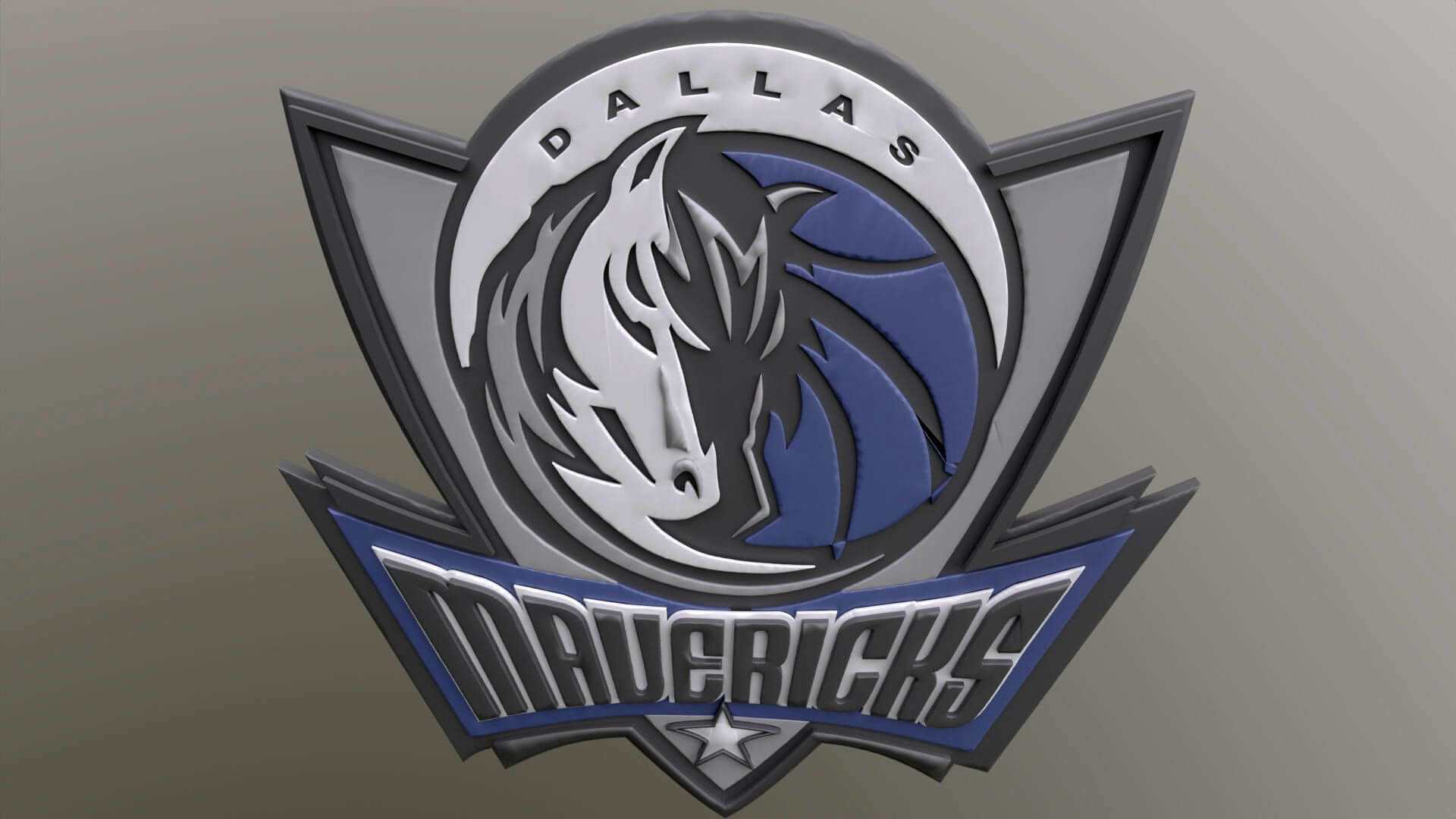 NBA Dallas Mavericks Team Logo Printable and Renderable - 3D Model by danyelon