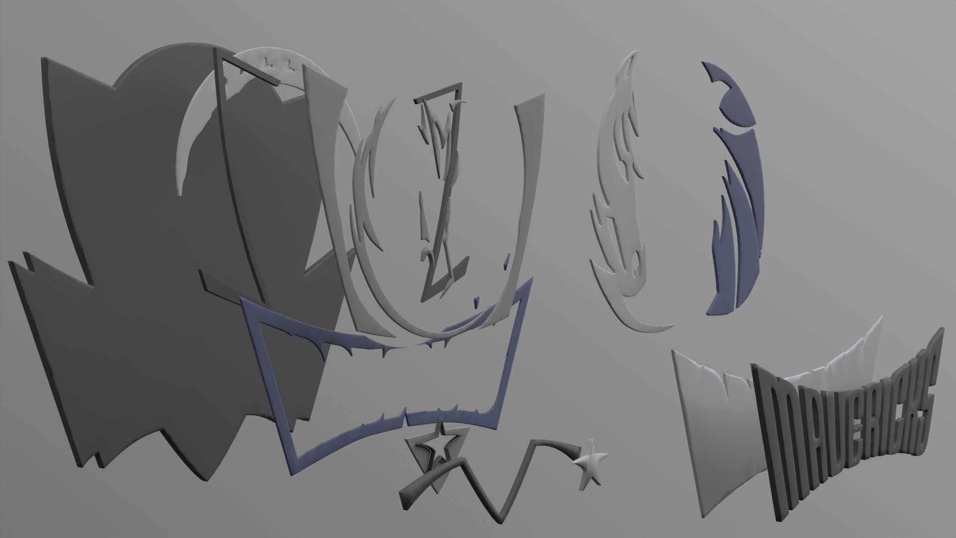 NBA Dallas Mavericks Team Logo Printable and Renderable - 3D Model by ...