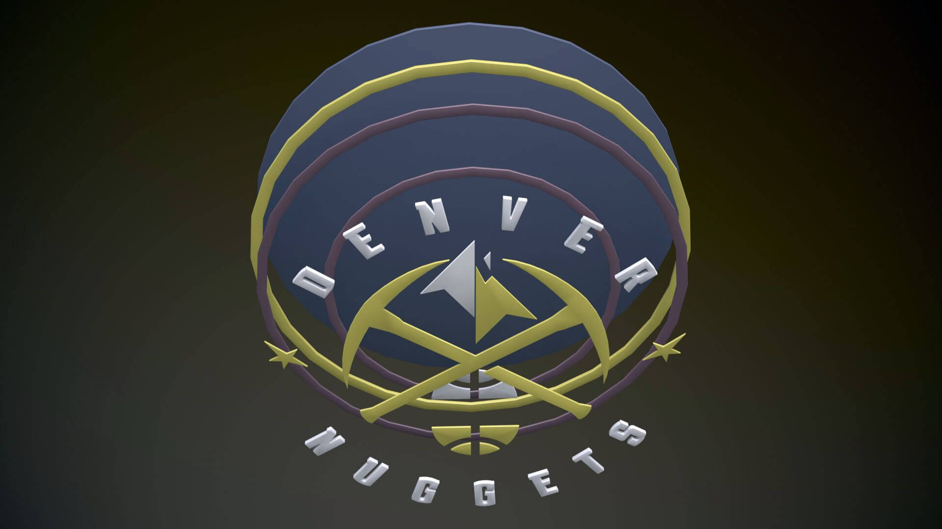 NBA Denver Team Logo Printable and Renderable - 3D Print Model by danyelon