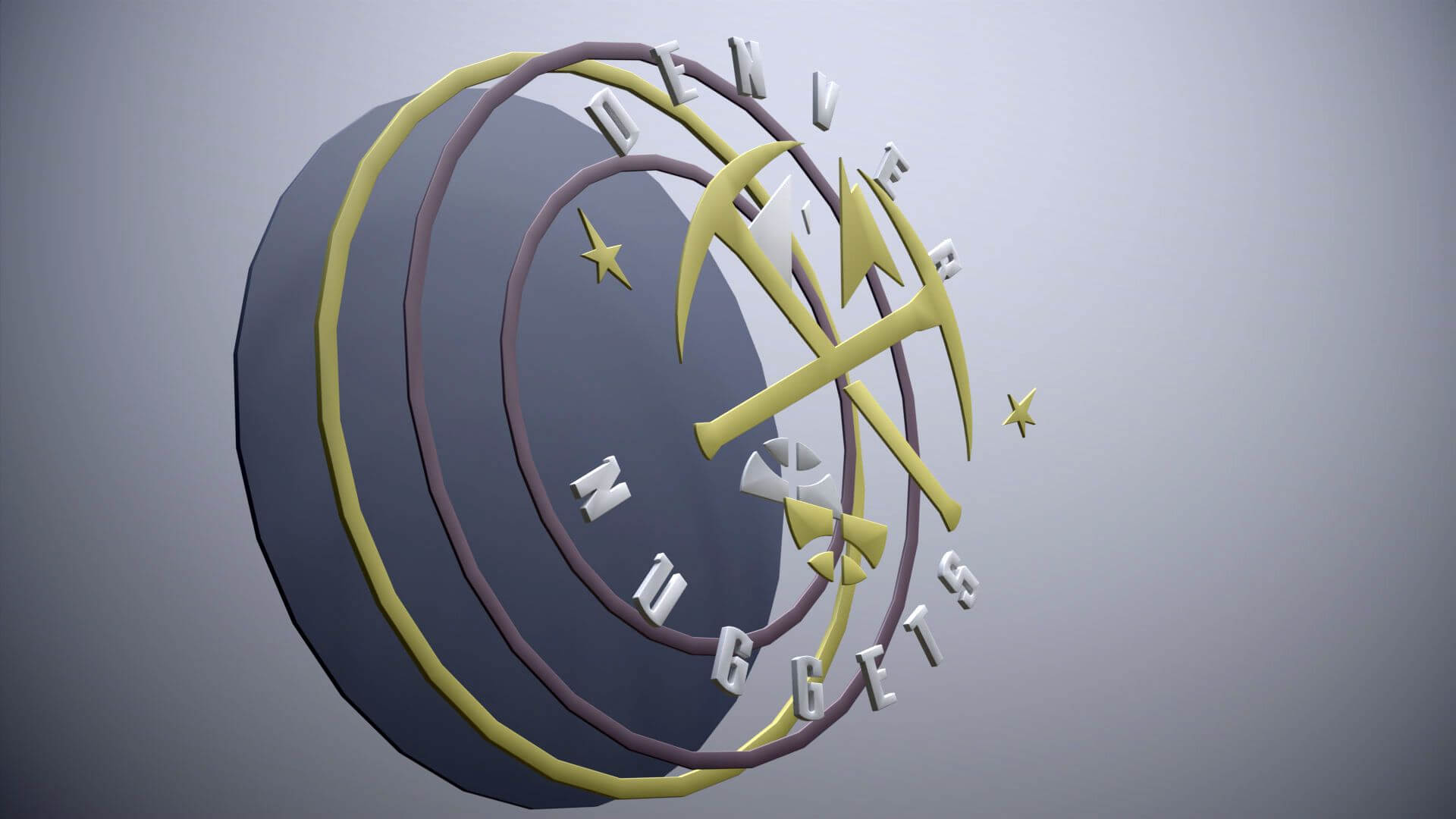 NBA Denver Team Logo Printable and Renderable - 3D Print Model by danyelon