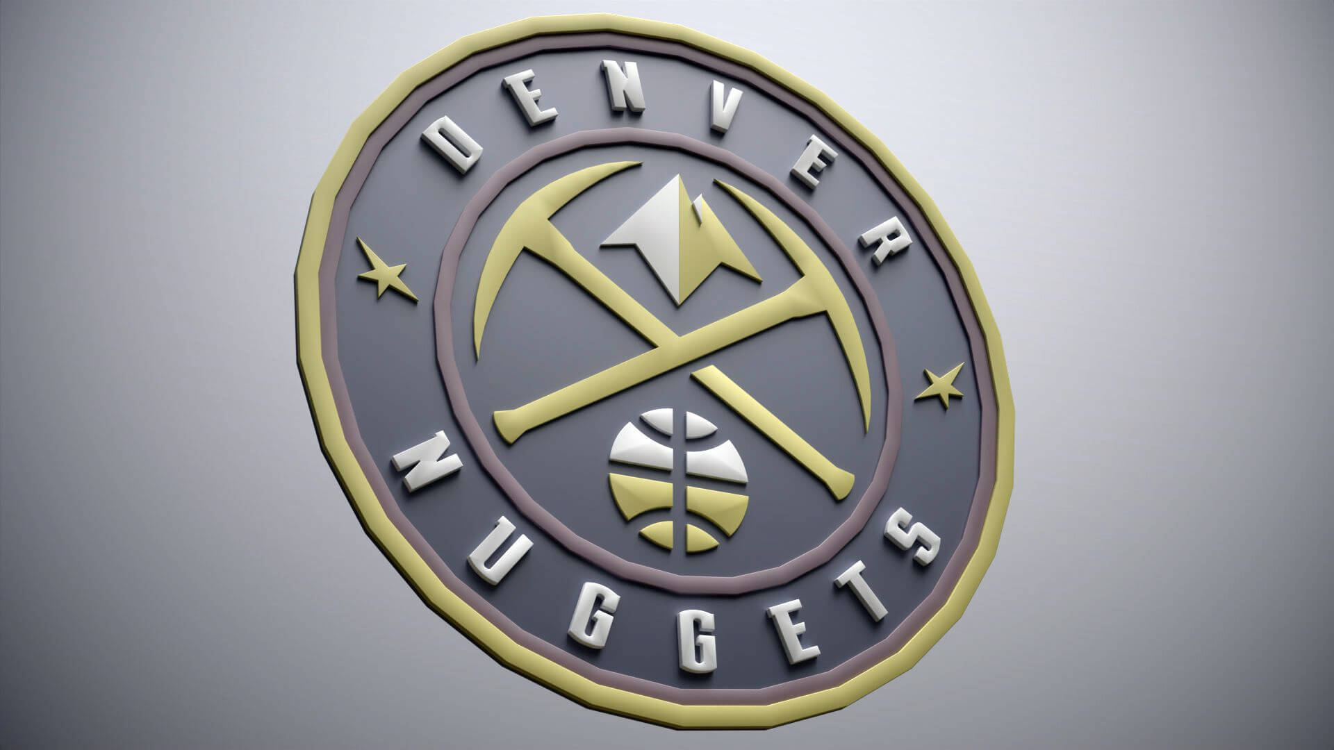 NBA Denver Team Logo Printable and Renderable - 3D Print Model by danyelon