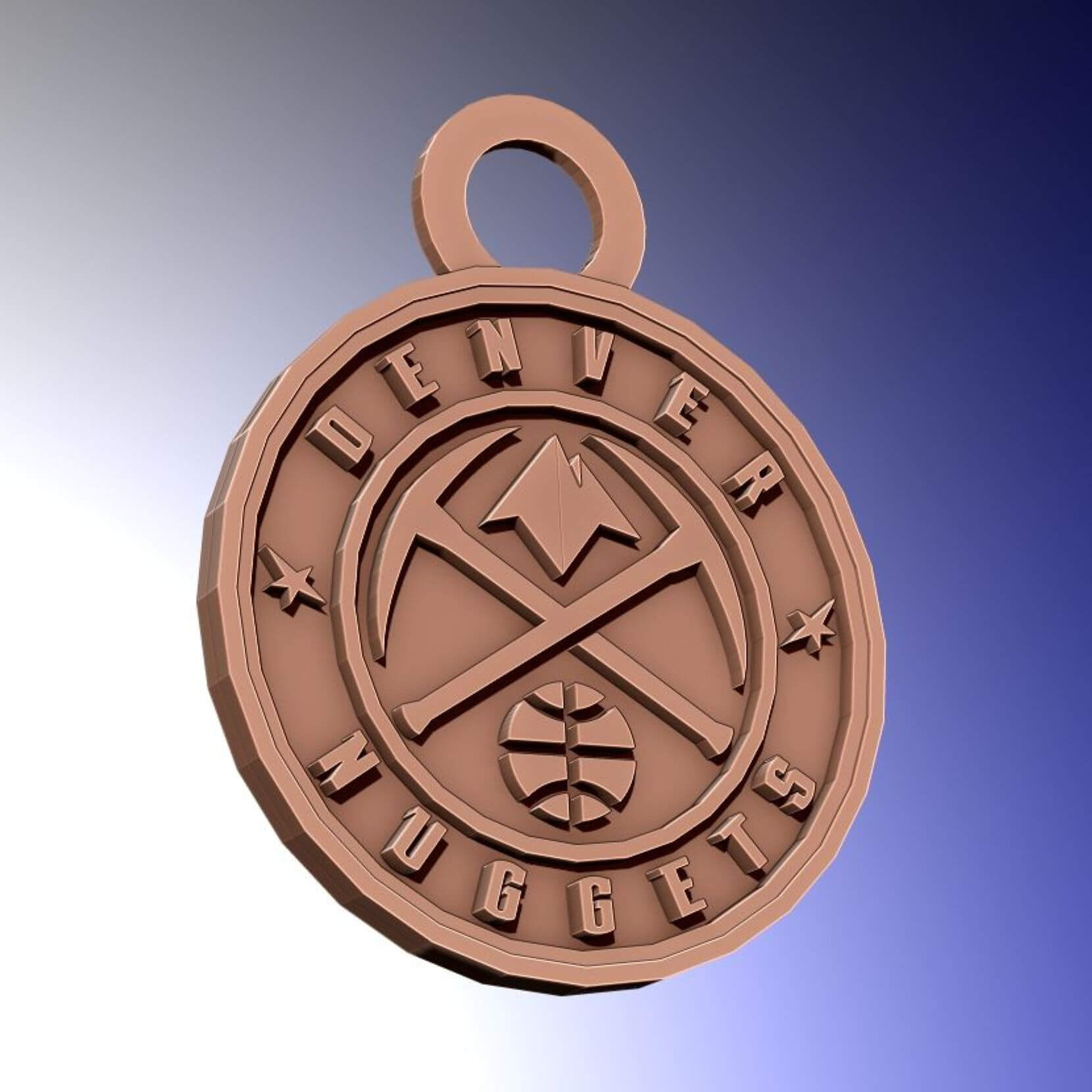 NBA Denver Team Logo Printable and Renderable - 3D Print Model by danyelon