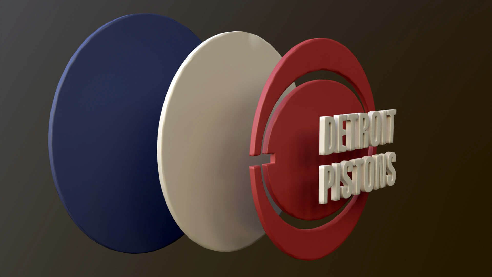NBA Detroit Pistons Logo Printable and Renderable - 3D Model by danyelon