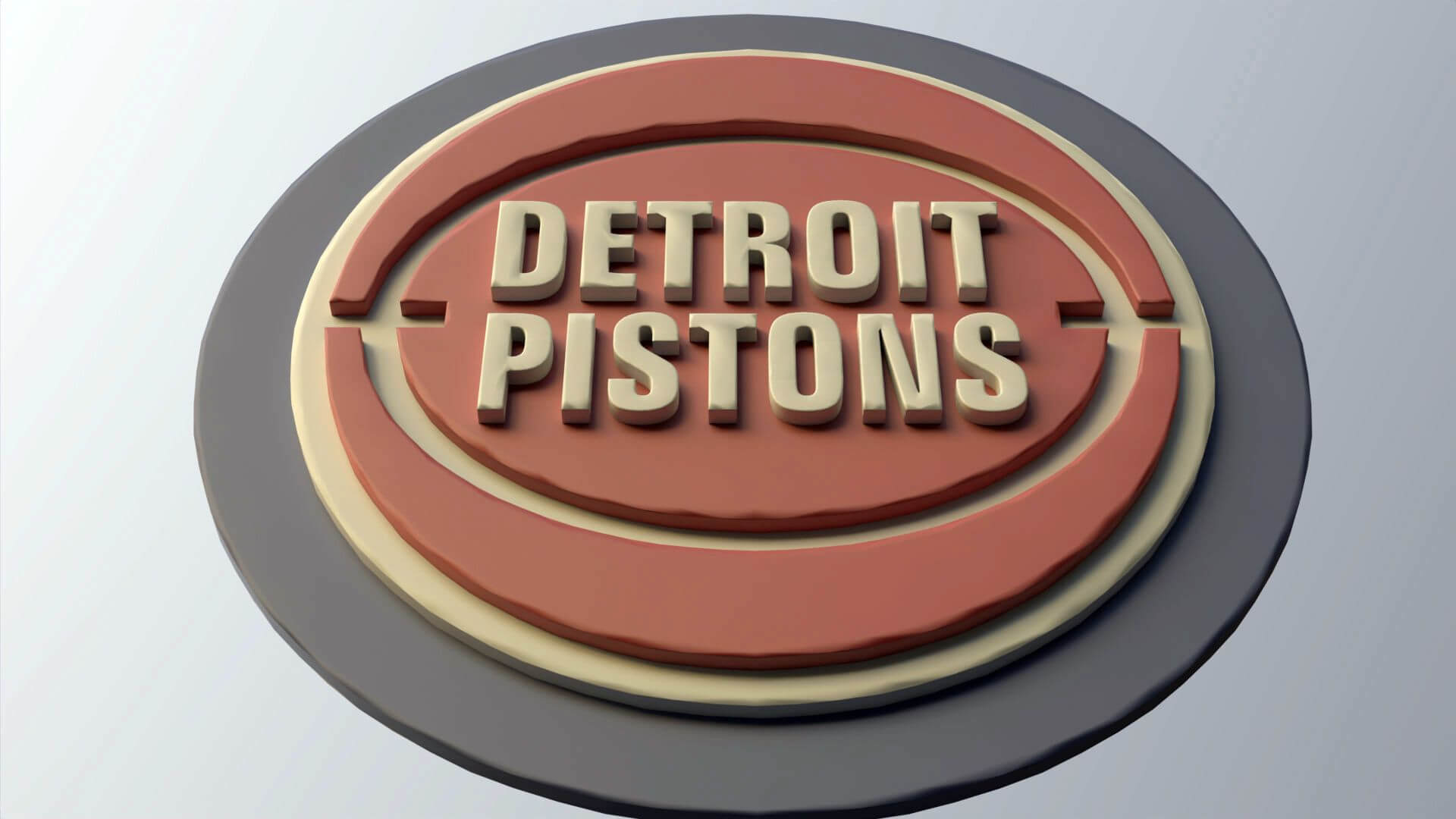 NBA Detroit Pistons Logo Printable and Renderable - 3D Model by danyelon