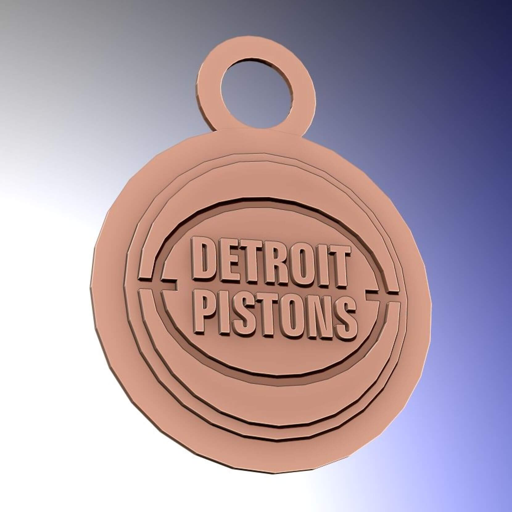 NBA Detroit Pistons Logo Printable and Renderable - 3D Model by danyelon