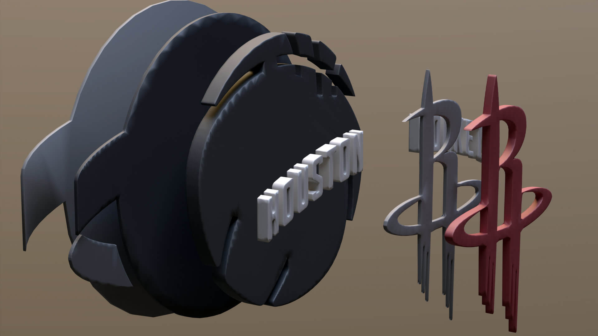 NBA Houston Rockets Logo Printable and Renderable - 3D Print Model by ...