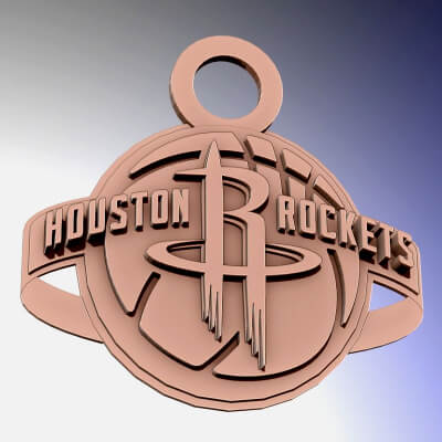 NBA Houston Rockets Logo Printable and Renderable - 3D Print Model by ...