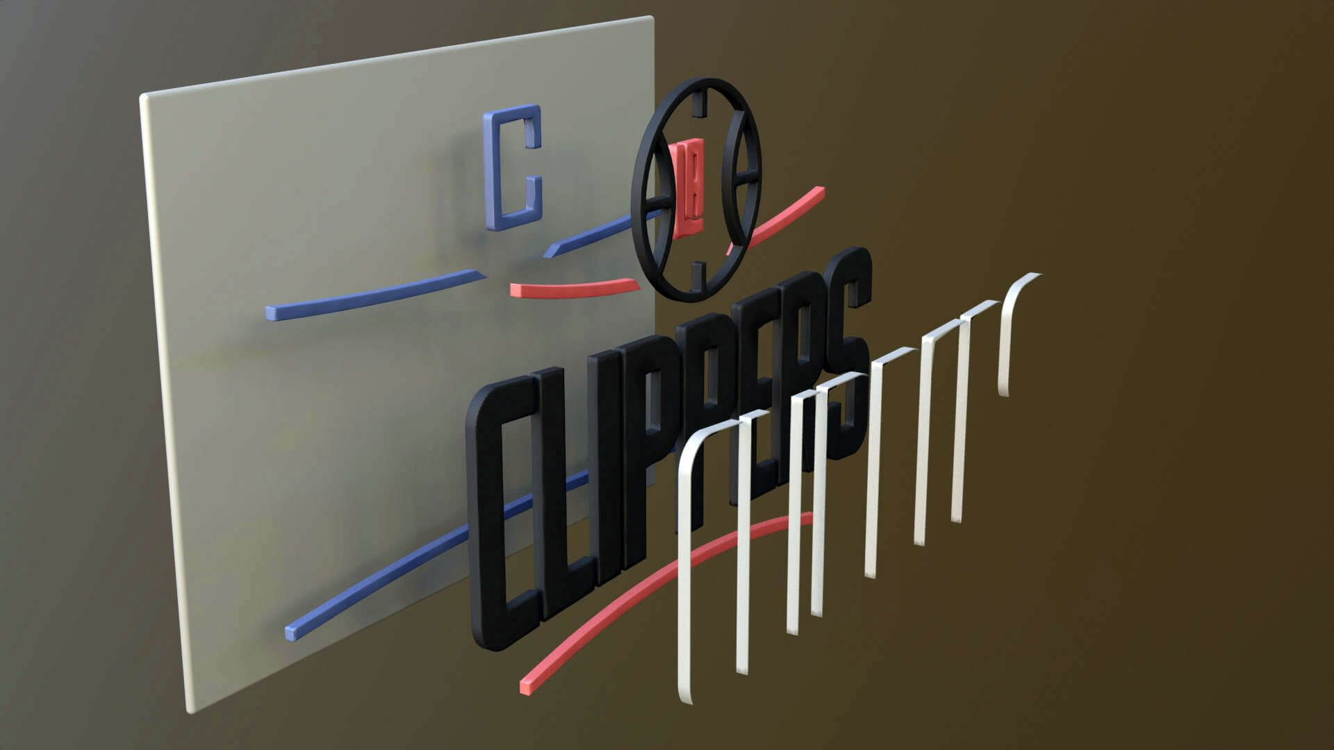 NBA La Clippers Logo Printable and Renderable - 3D Model by danyelon