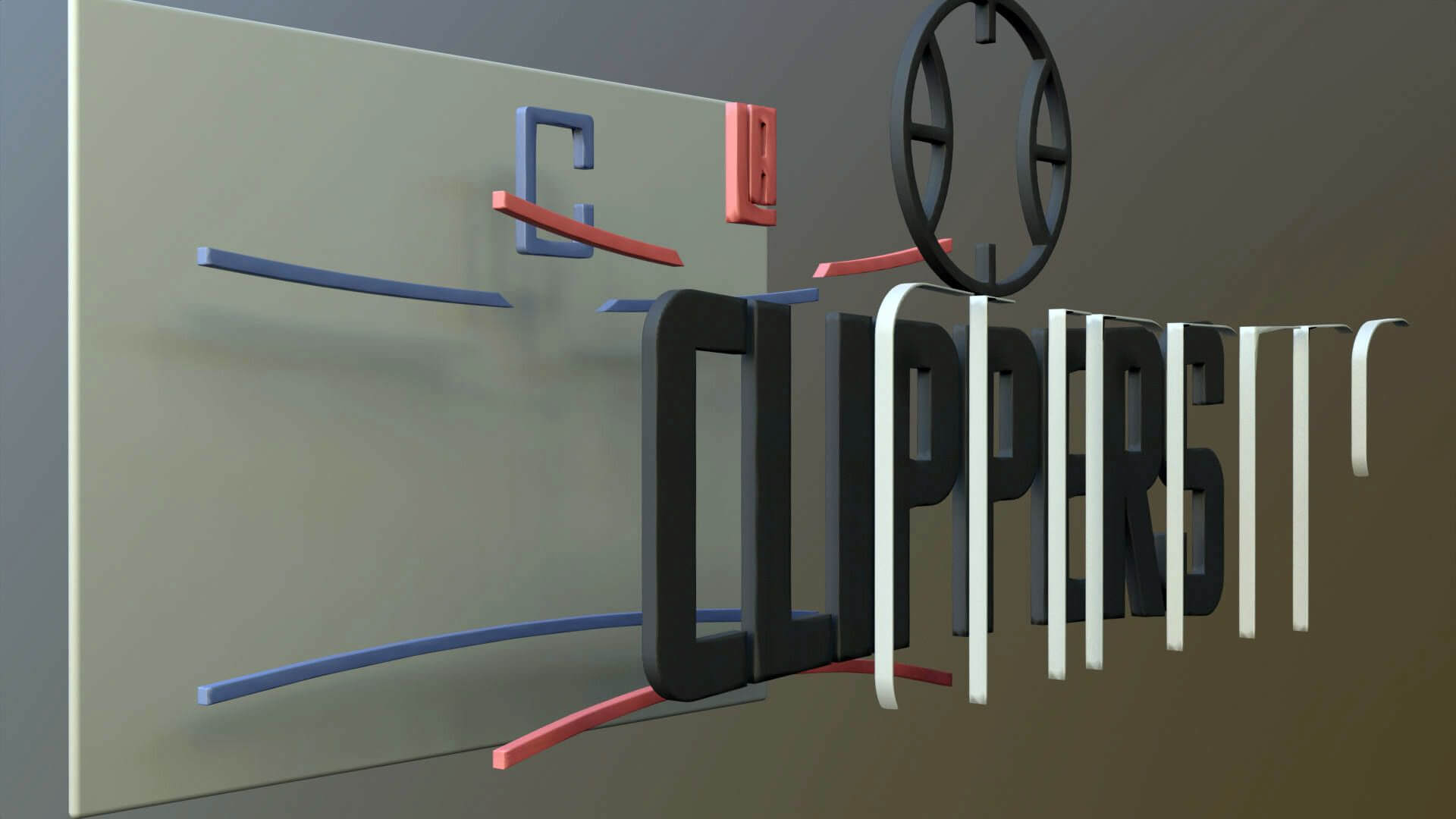 NBA La Clippers Logo Printable and Renderable - 3D Print Model by danyelon