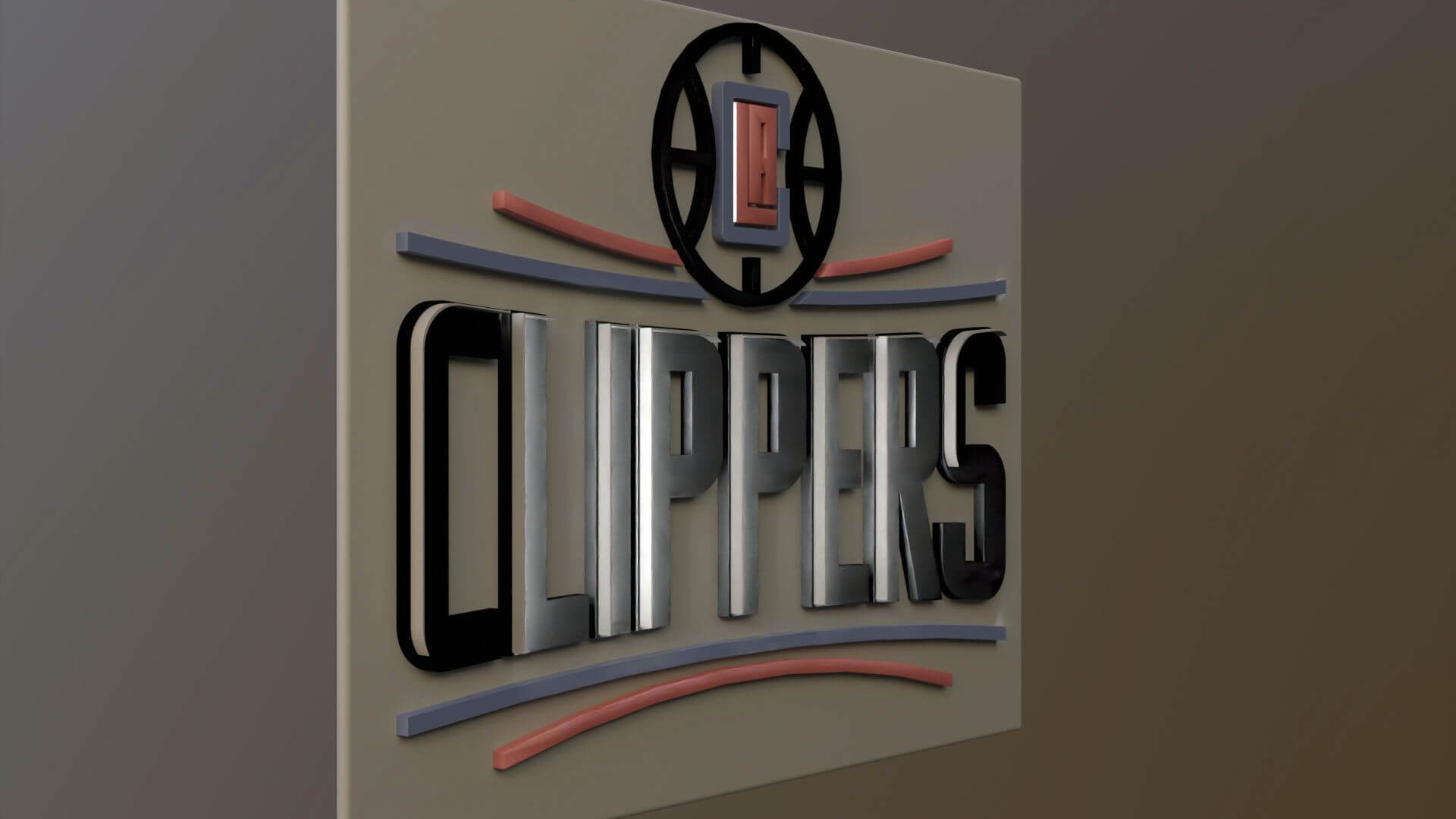 NBA La Clippers Logo Printable and Renderable - 3D Print Model by danyelon