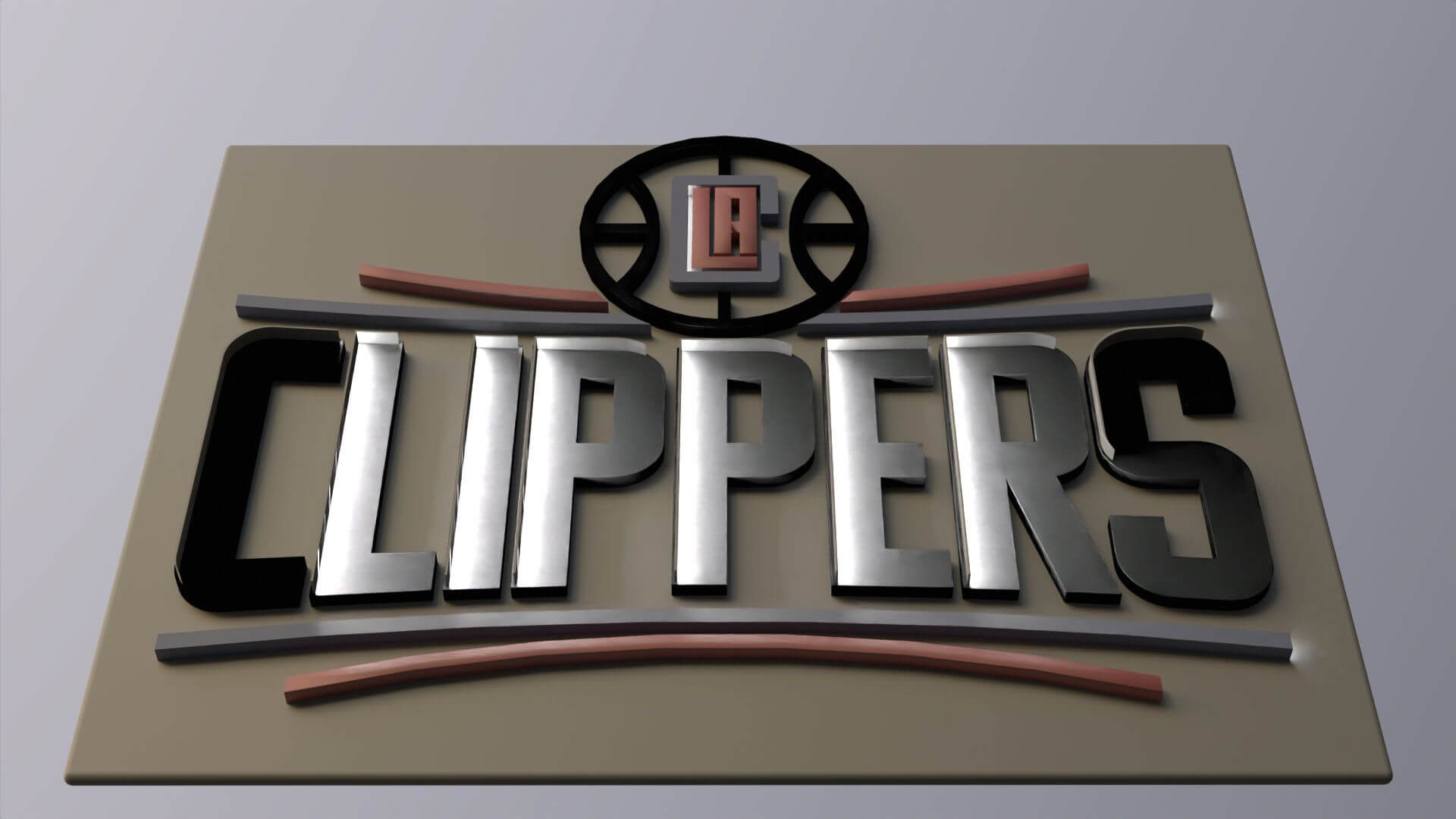 NBA La Clippers Logo Printable and Renderable - 3D Model by danyelon