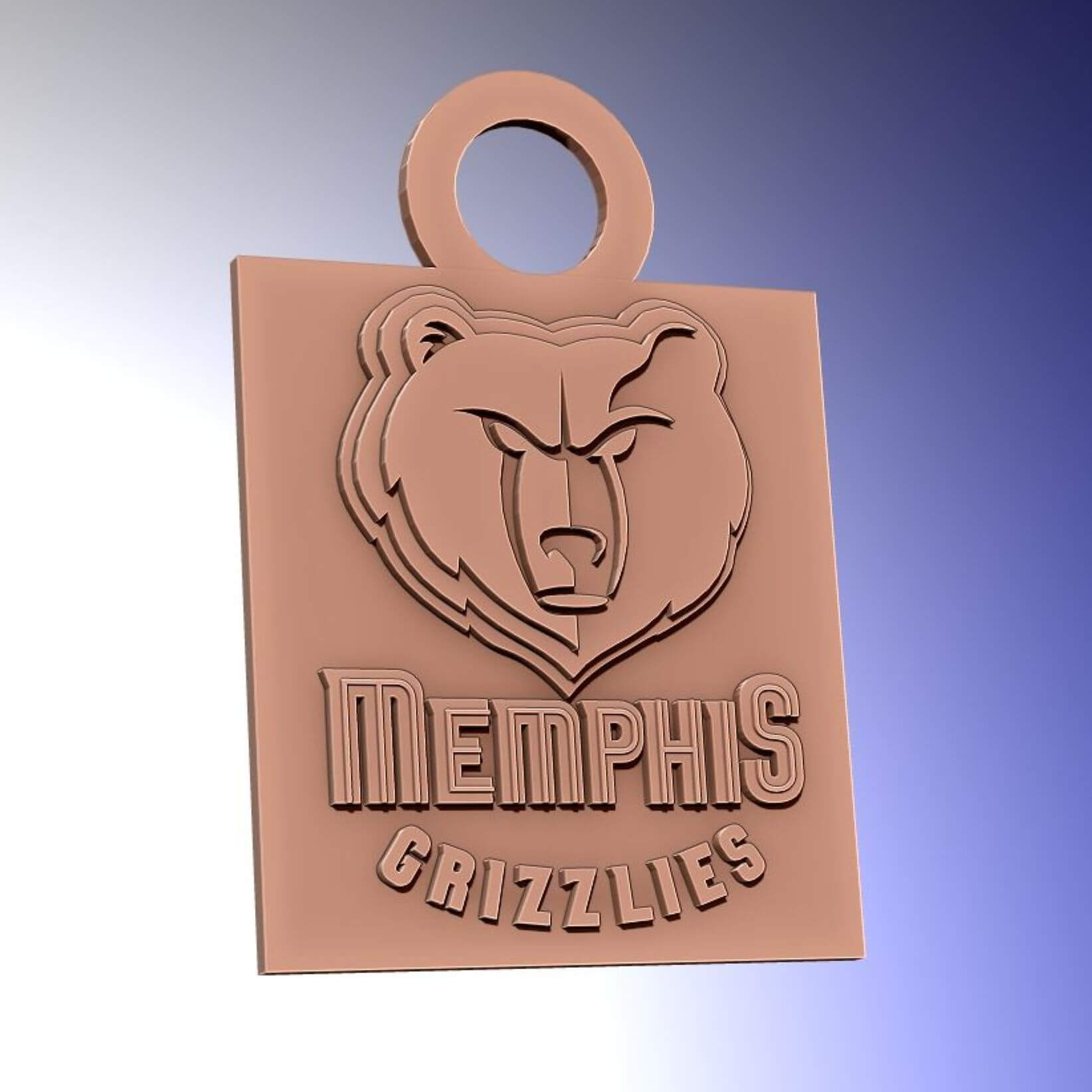 NBA Memphis Grizzlies Logo Printable and Renderable - 3D Model by danyelon