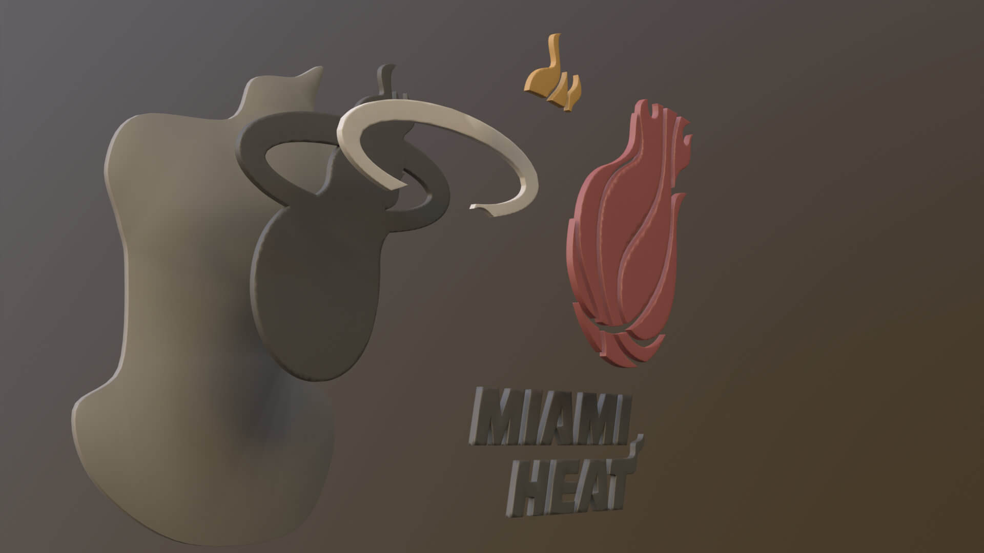 Miami Heat Logos Printable NBA Miami Heat Logo 3D Model | CGTrader