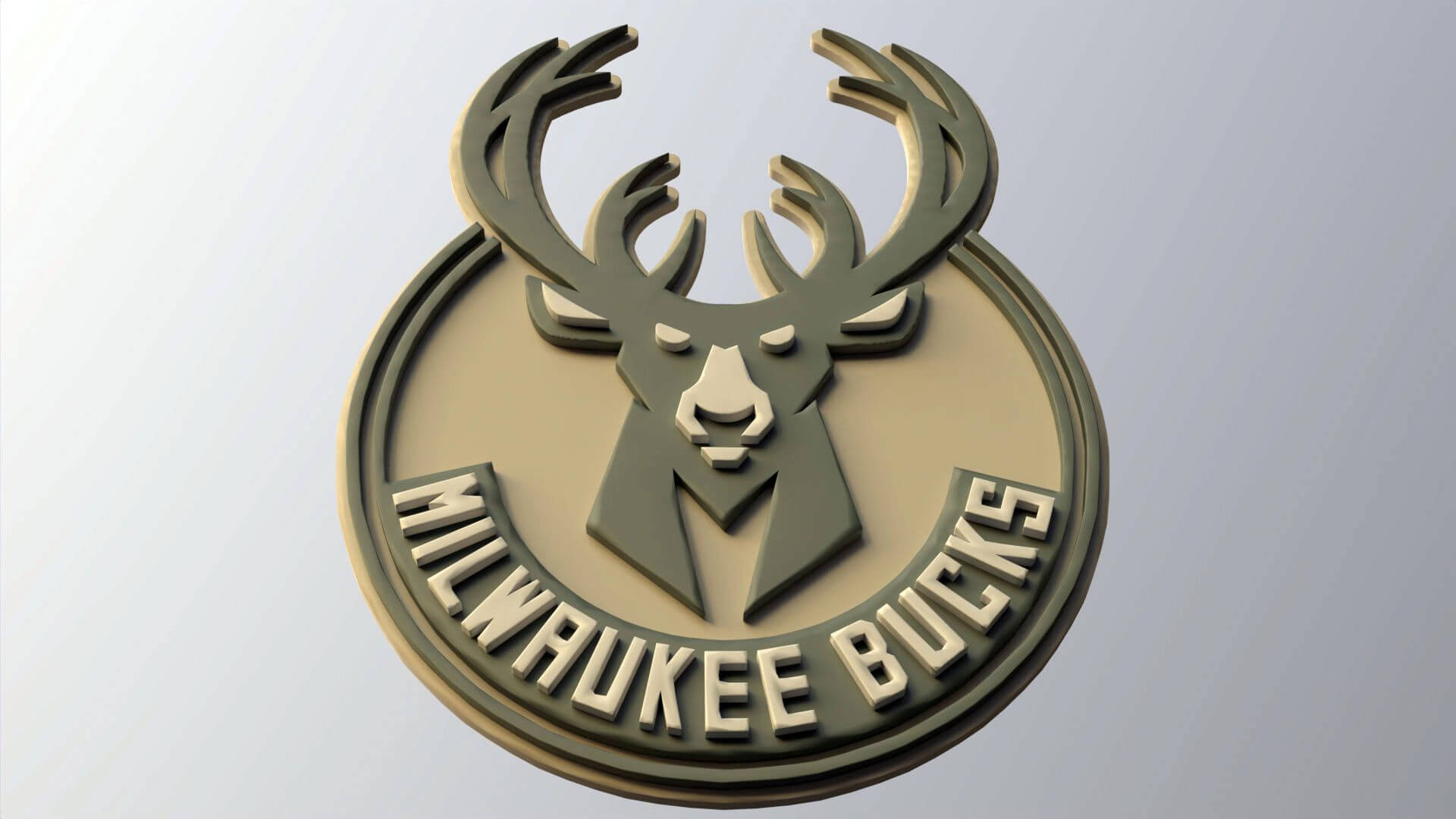 NBA Milwaukee Bucks Logo Printable and Renderable - 3D Model by danyelon