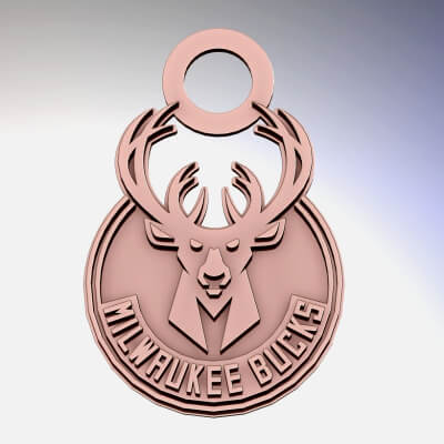 NBA Milwaukee Bucks Logo Printable and Renderable - 3D Model by danyelon