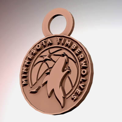 NBA Minnesota Timberwolves Logo Printable and Renderable - 3D Model by ...