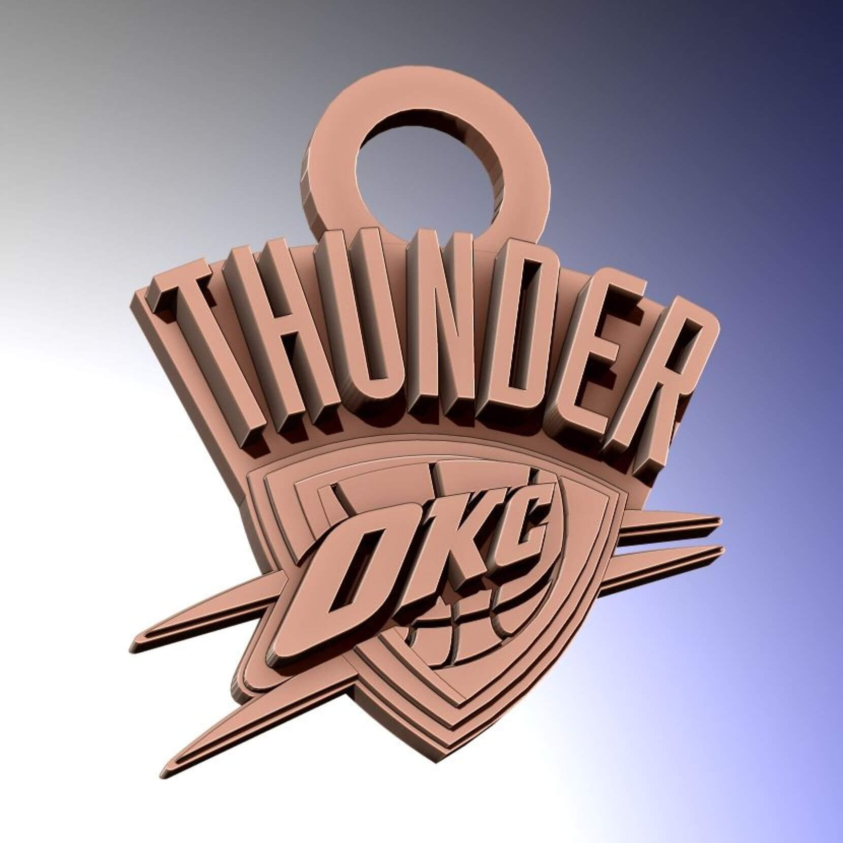 NBA Oklahoma City Thunder Logo Printable and Renderable - 3D Model by ...
