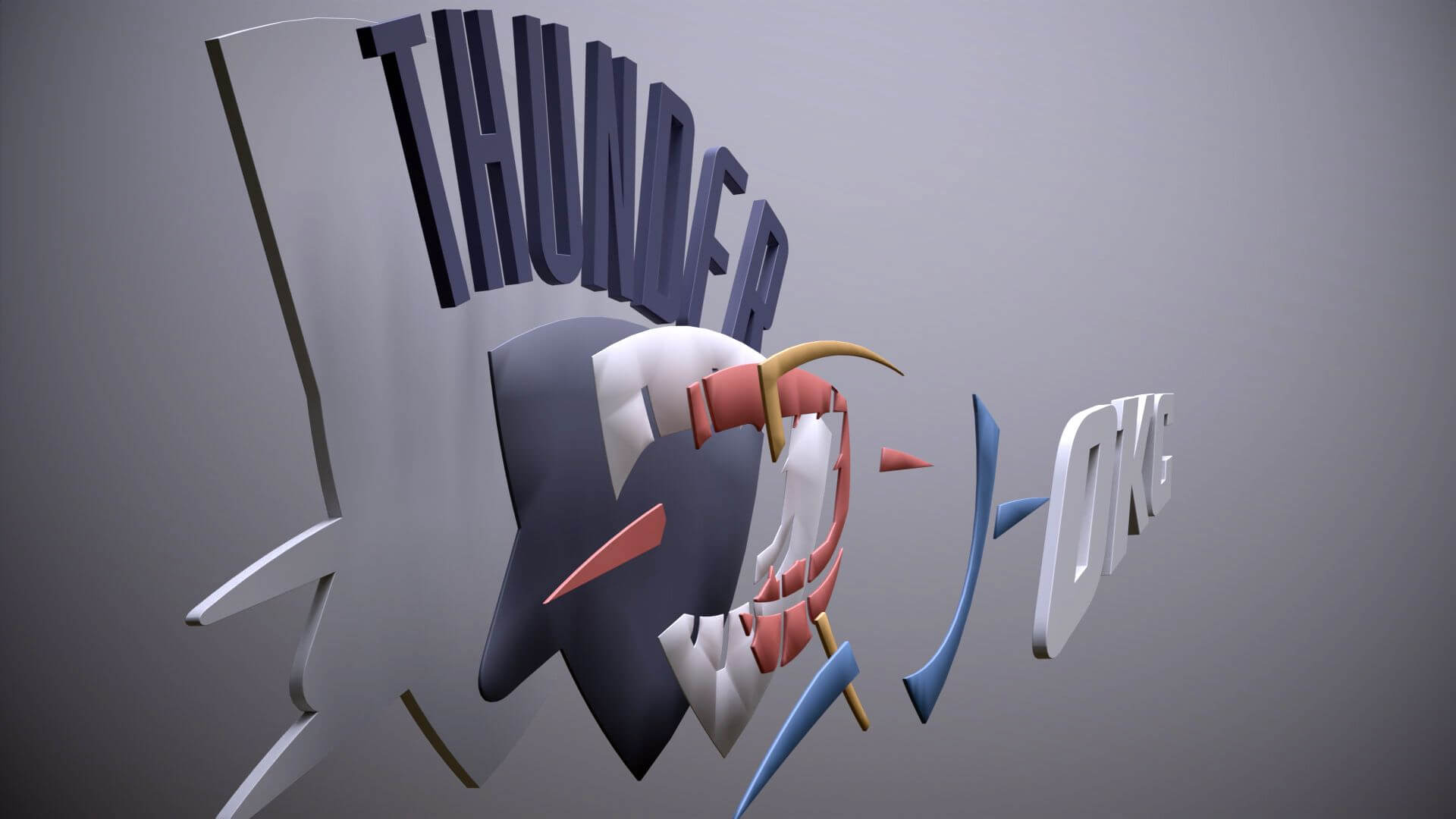 NBA Oklahoma City Thunder Logo Printable and Renderable - 3D Print ...