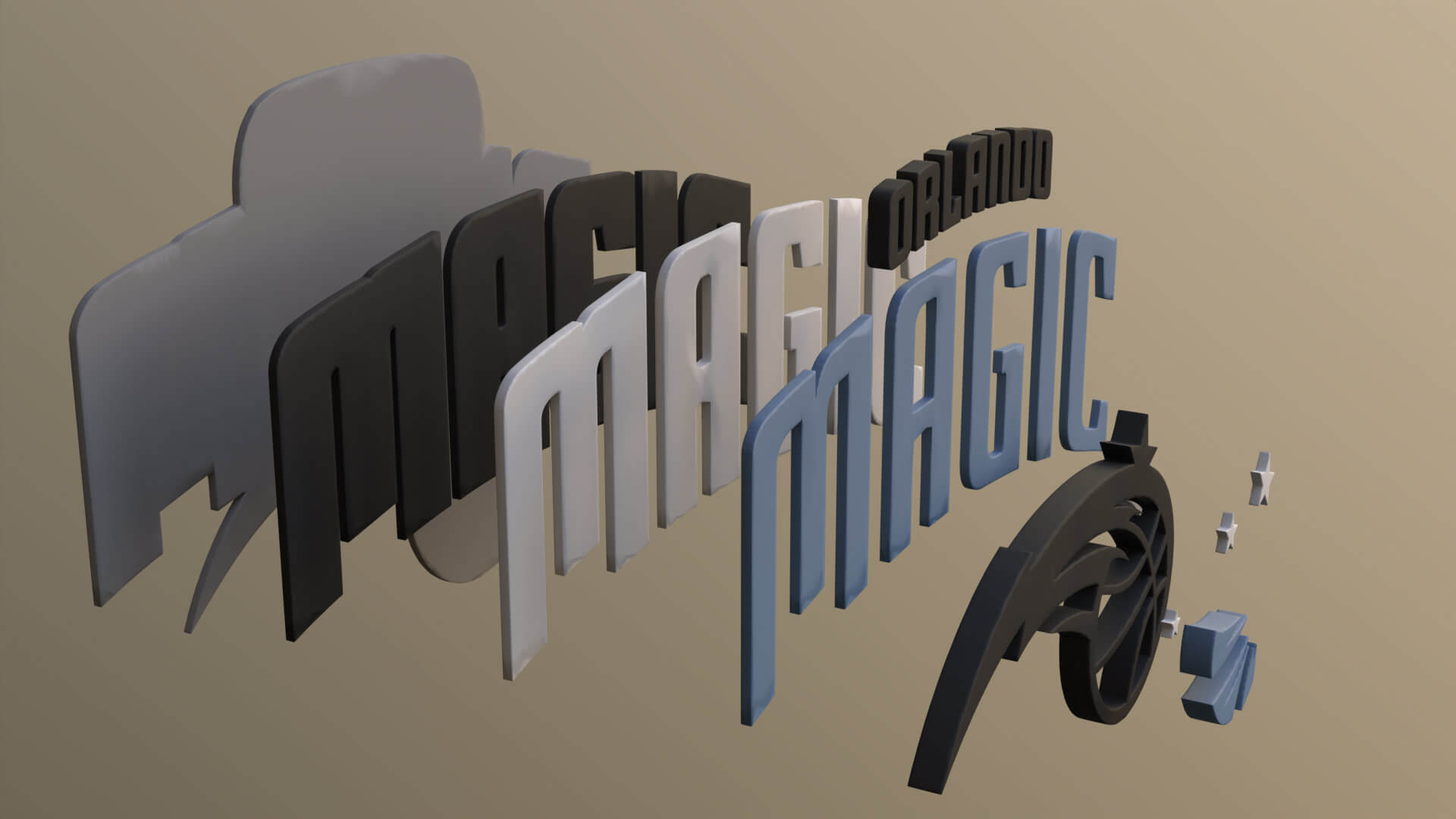 NBA Orlando Magic Logo Printable and Renderable - 3D Print Model by ...