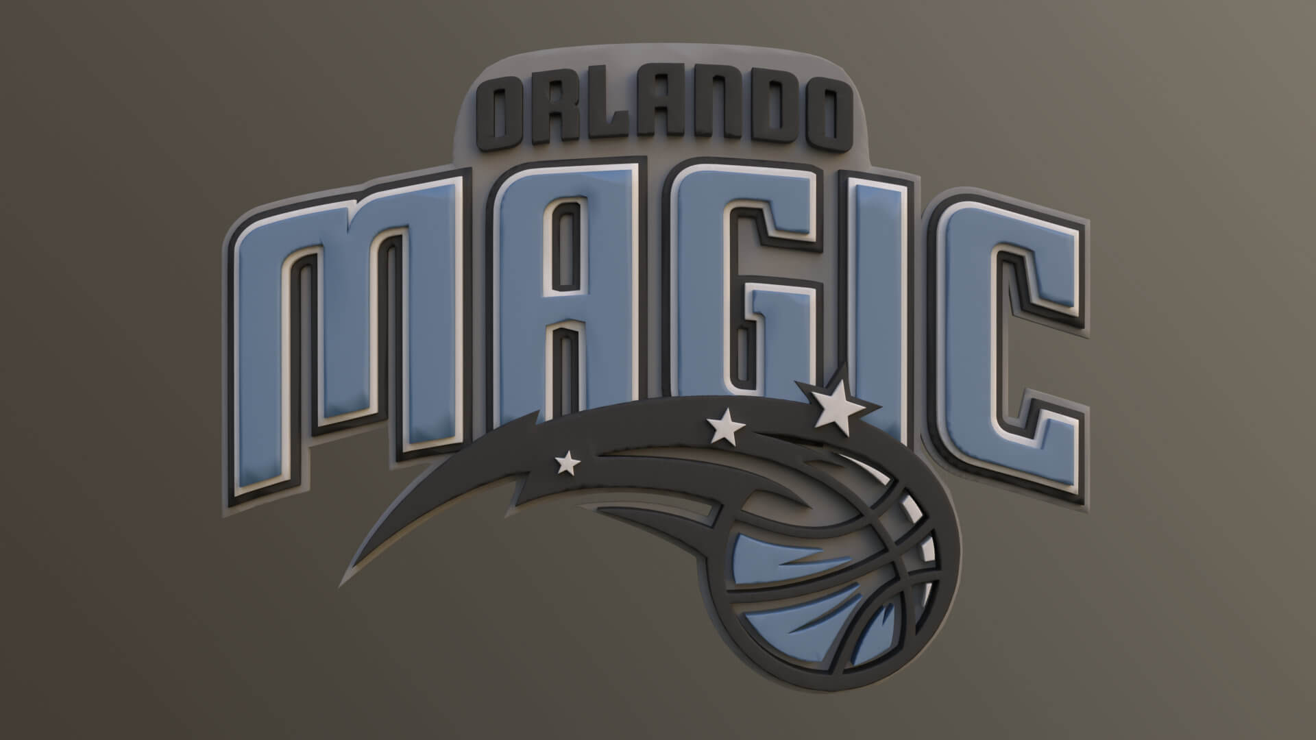NBA Orlando Magic Logo Printable and Renderable - 3D Model by danyelon