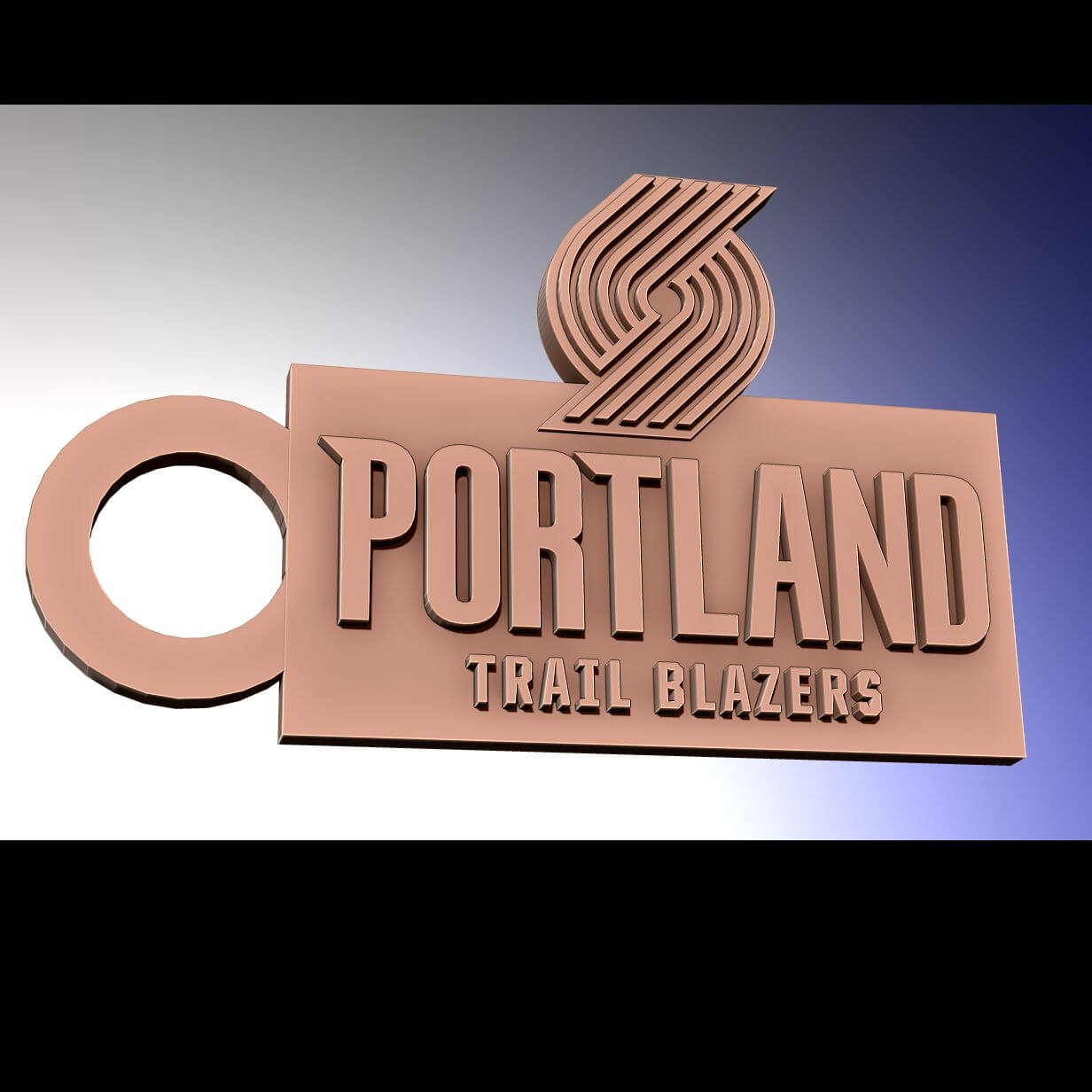 NBA Portland Trail Blazers Logo Printable and Renderable - 3D Model by ...