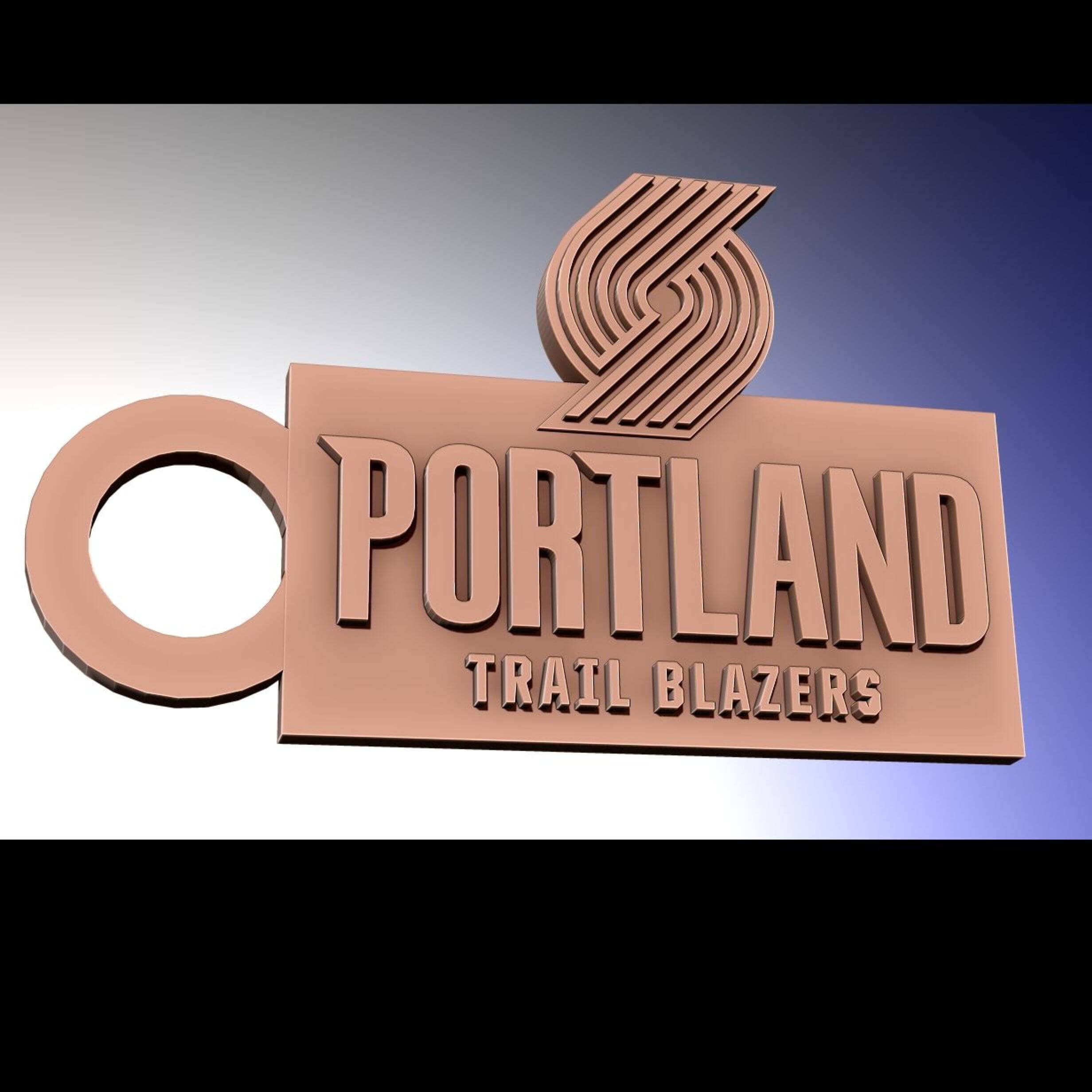 NBA Portland Trail Blazers Logo Printable and Renderable - 3D Model by ...