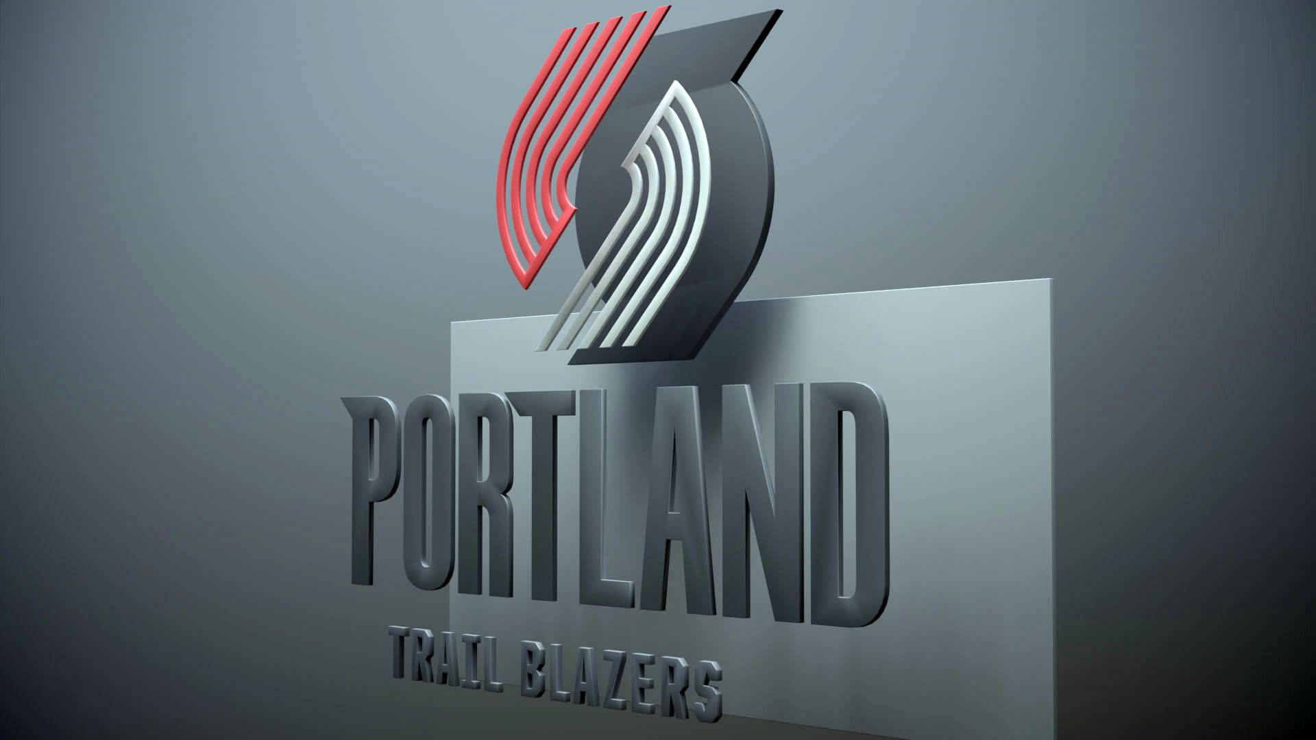 NBA Portland Trail Blazers Logo Printable and Renderable - 3D Model by ...