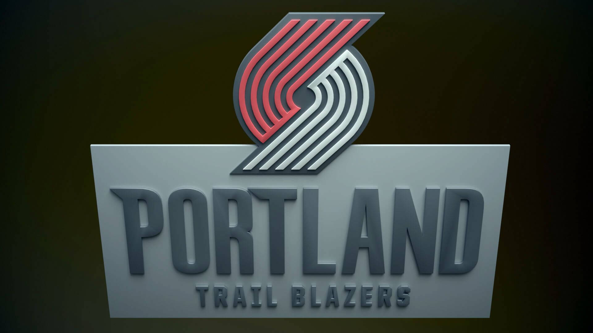 NBA Portland Trail Blazers Logo Printable and Renderable - 3D Model by ...