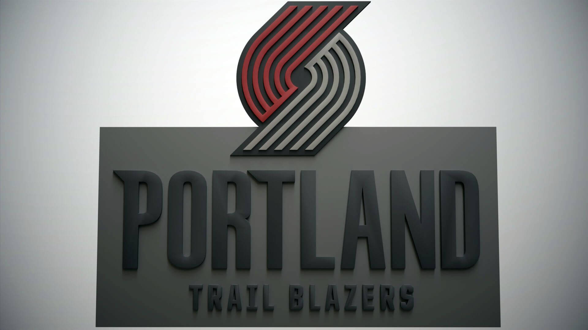 NBA Portland Trail Blazers Logo Printable and Renderable - 3D Model by ...