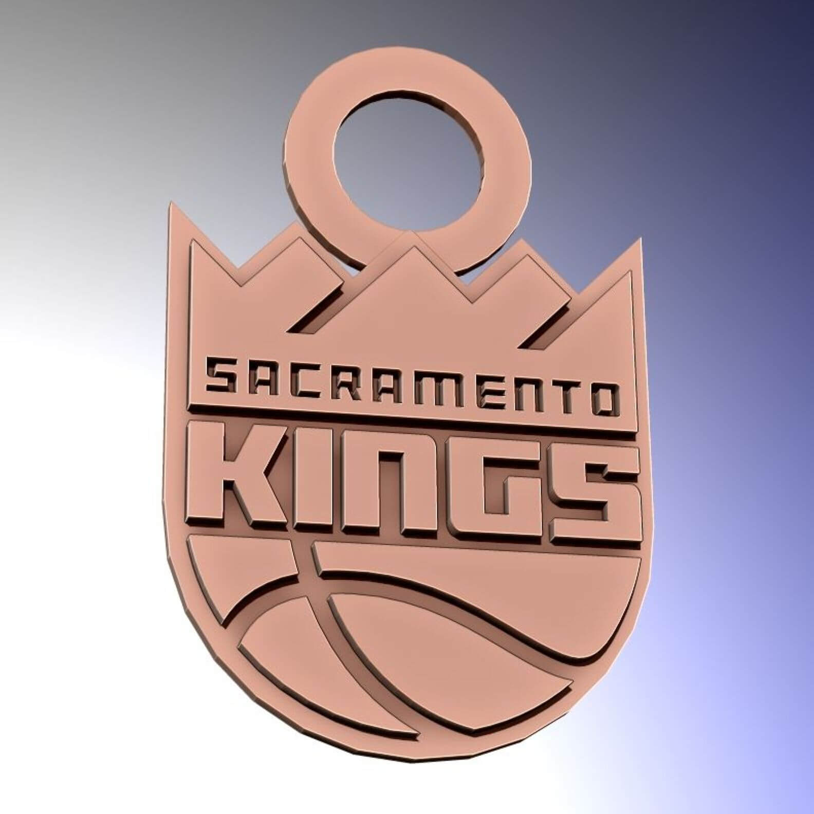 NBA Sacramento Kings Logo Printable and Renderable - 3D Model by danyelon