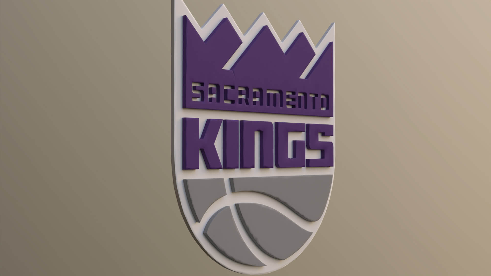 NBA Sacramento Kings Logo Printable and Renderable - 3D Model by danyelon