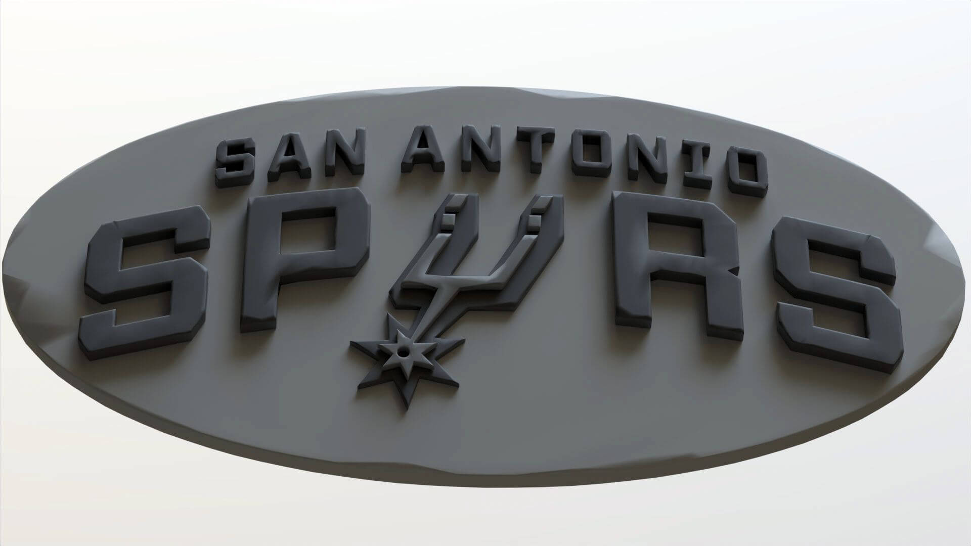 NBA San Antonio Spurs Logo Printable and Renderable - 3D Model by danyelon