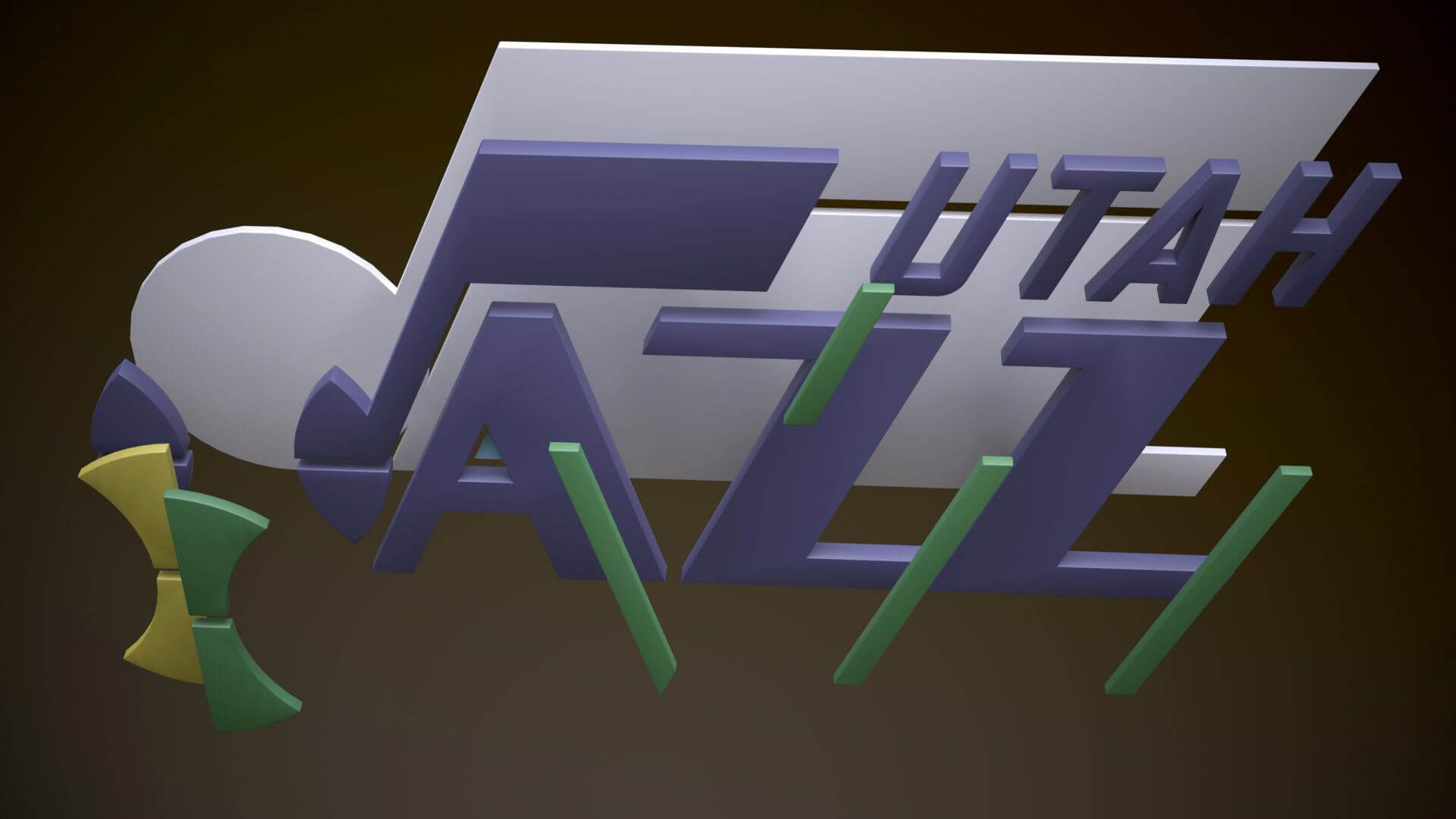 NBA Utah Jazz Logo Printable and Renderable - 3D Model by danyelon